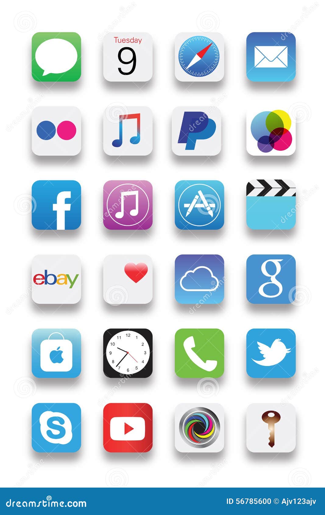 Nieuwe Iphone apps redactionele afbeelding. Illustration of markt ...