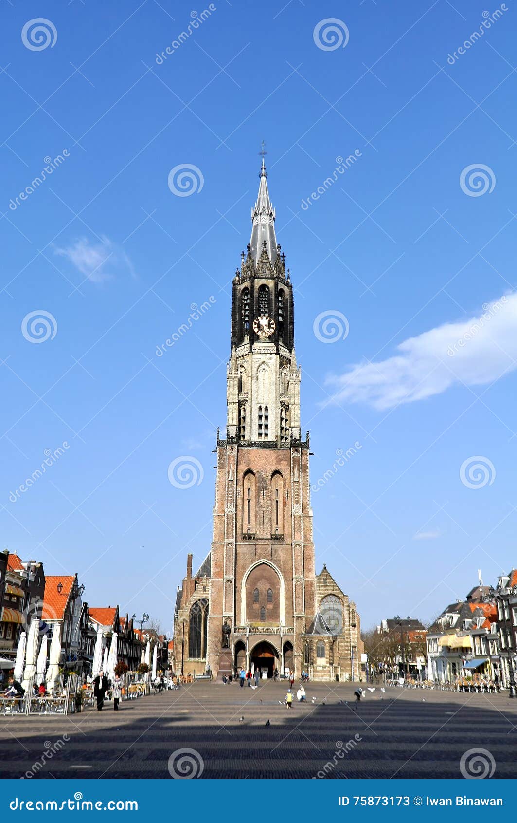 Nieuwe Kerk Delft Nederland Stock Afbeelding - Image of historisch ...