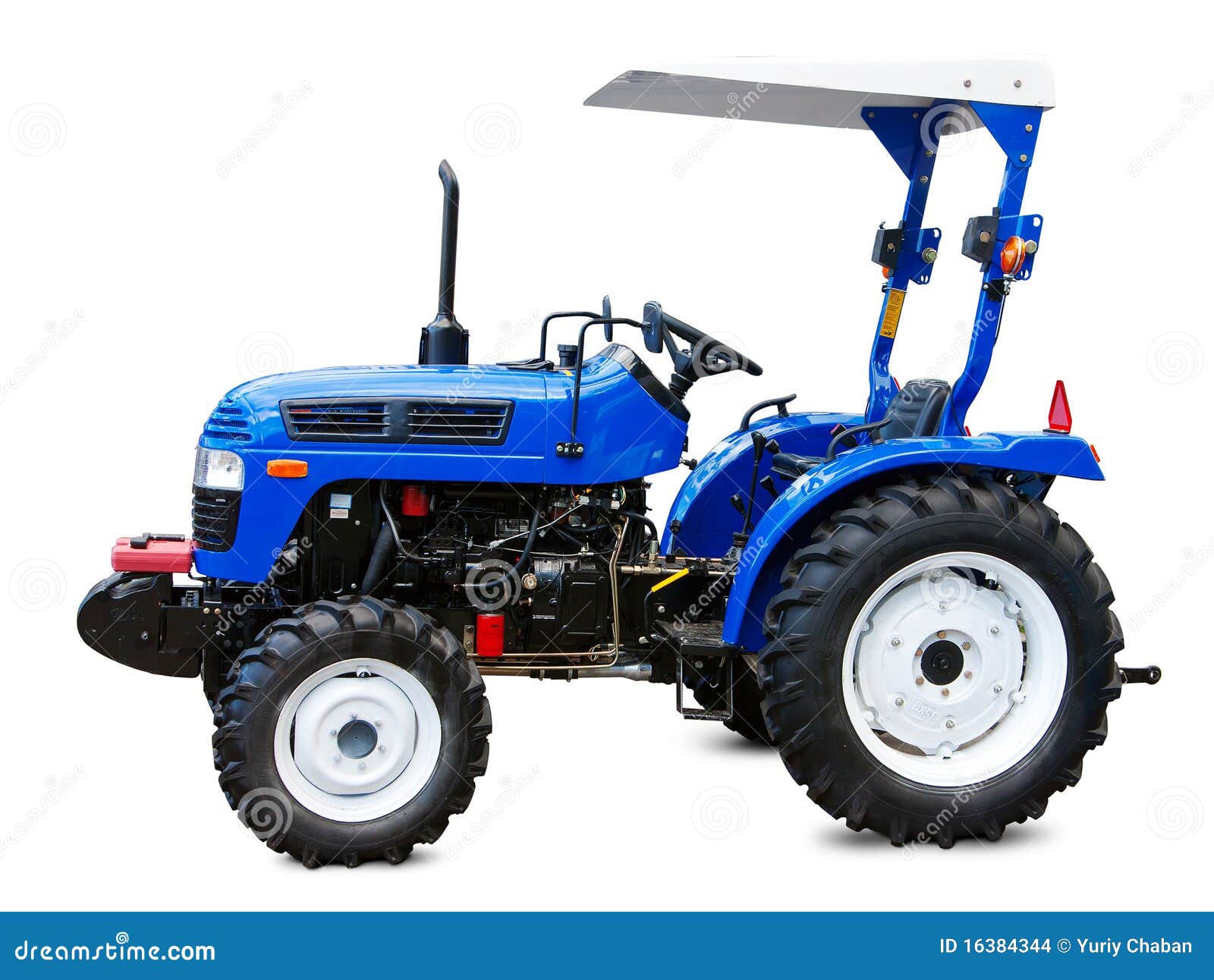 Nieuwe kleine tractor. stock foto. Image of traditioneel - 16384344
