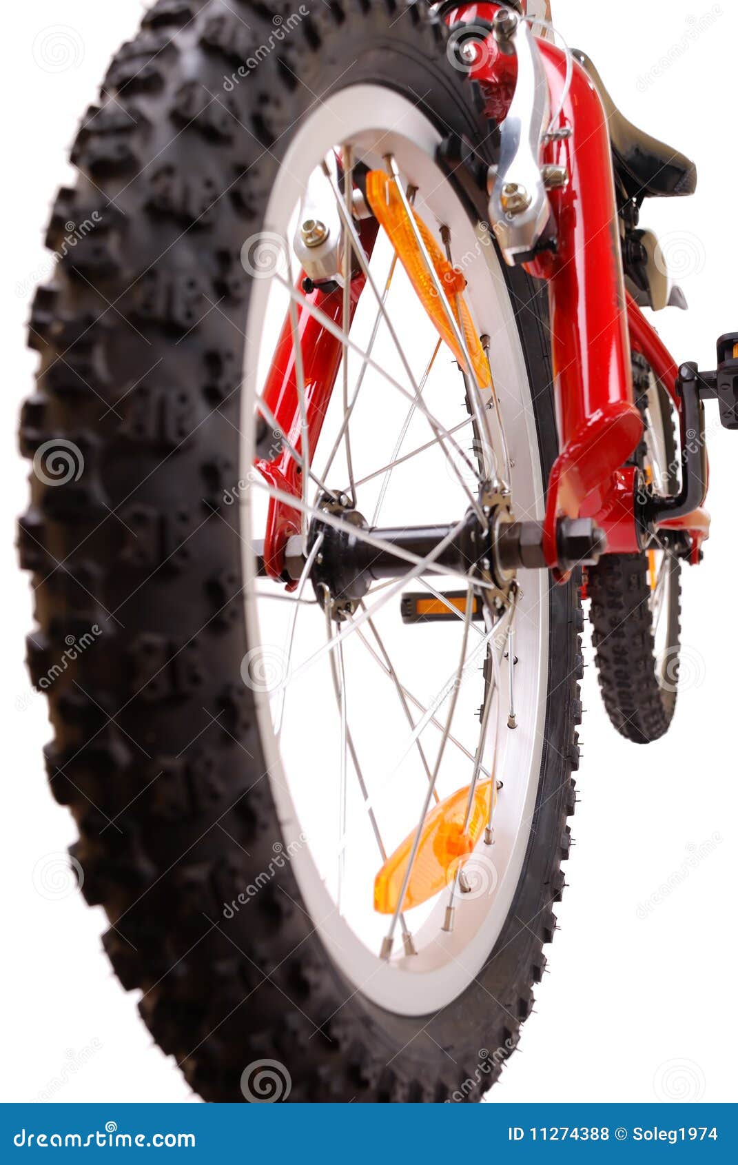 Nieuwe rode fiets op wit stock foto. Image of fietsen - 11274388