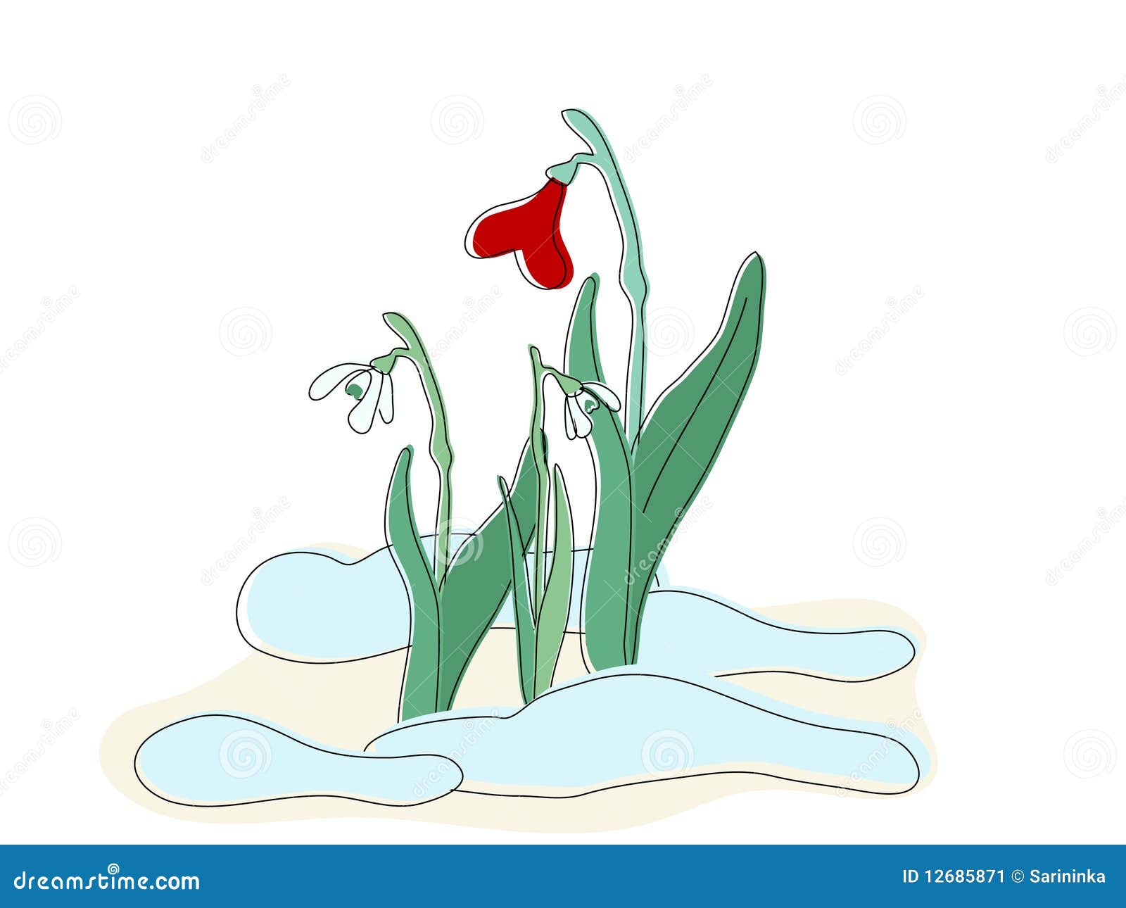 Nieve-gotas ilustración del vector. Ilustración de valentina - 12685871