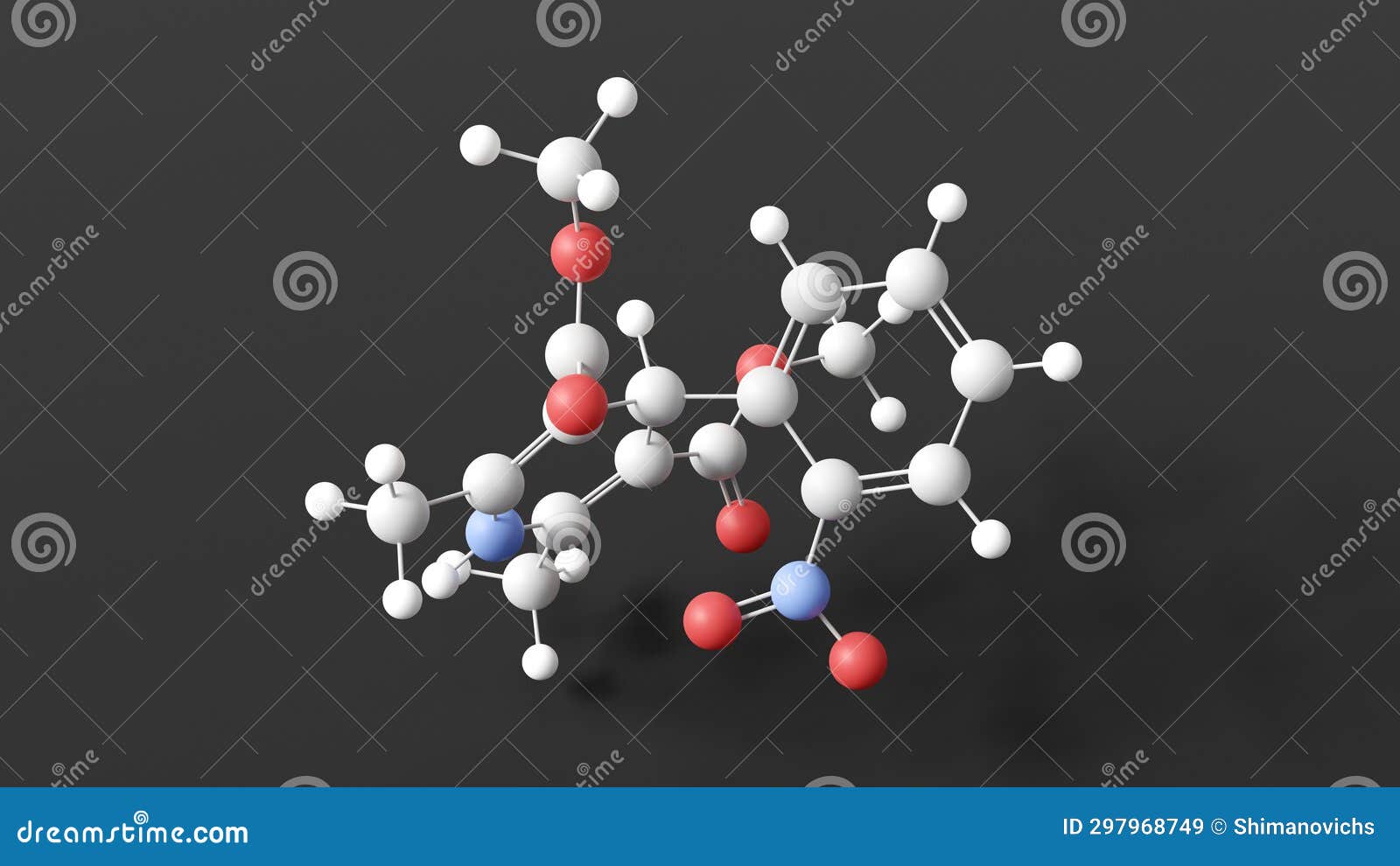 Nifedipine Molecular Structure, Adalat, Ball and Stick 3d Model ...