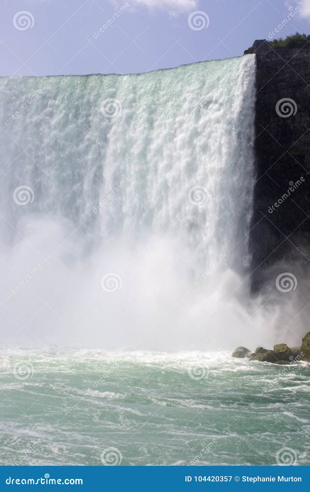 Nigagra Falls Canada Wall of Waterfall Stock Image - Image of horseshoe ...