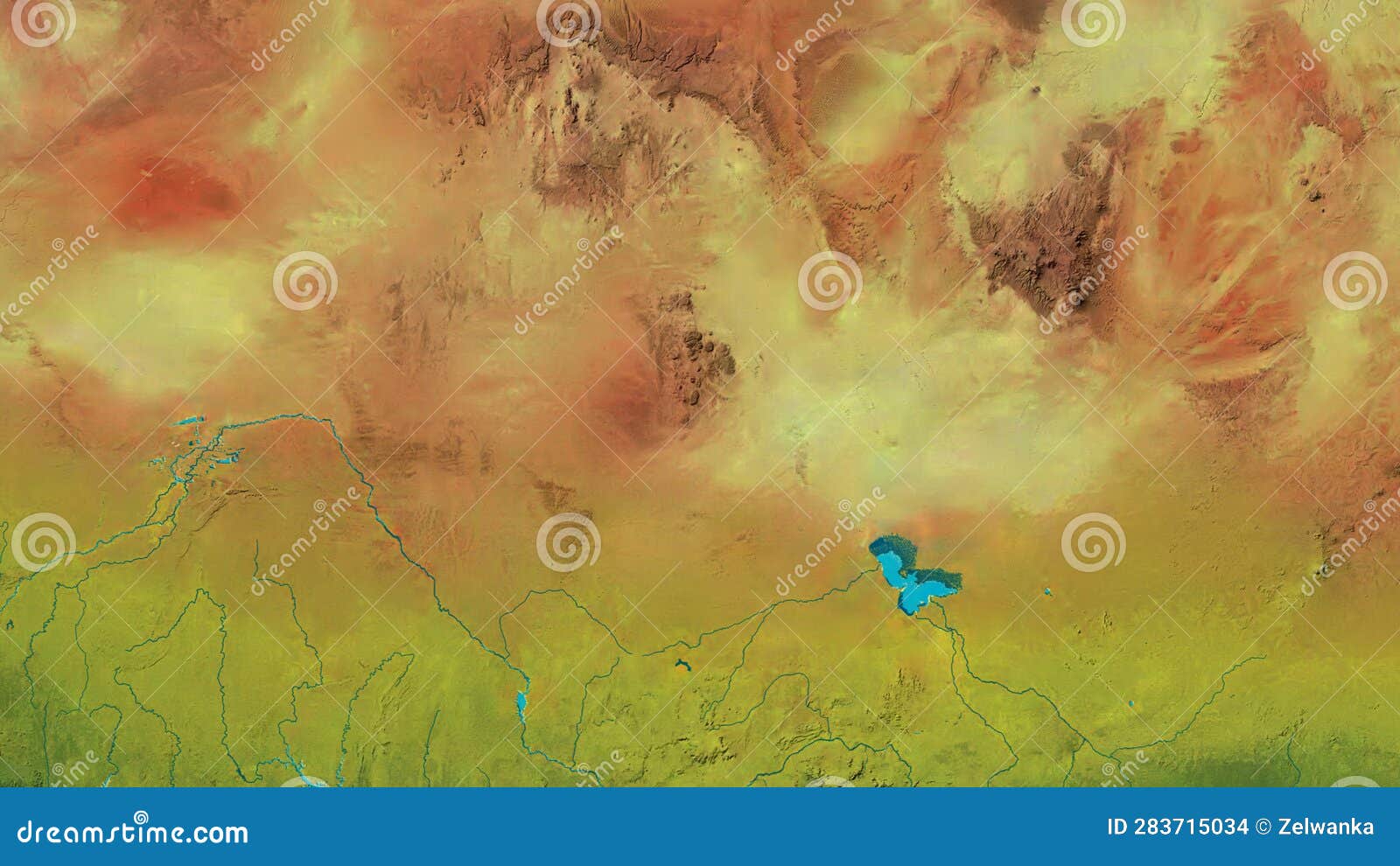 Niger Area. Topographic Map Stock Illustration - Illustration of planet ...
