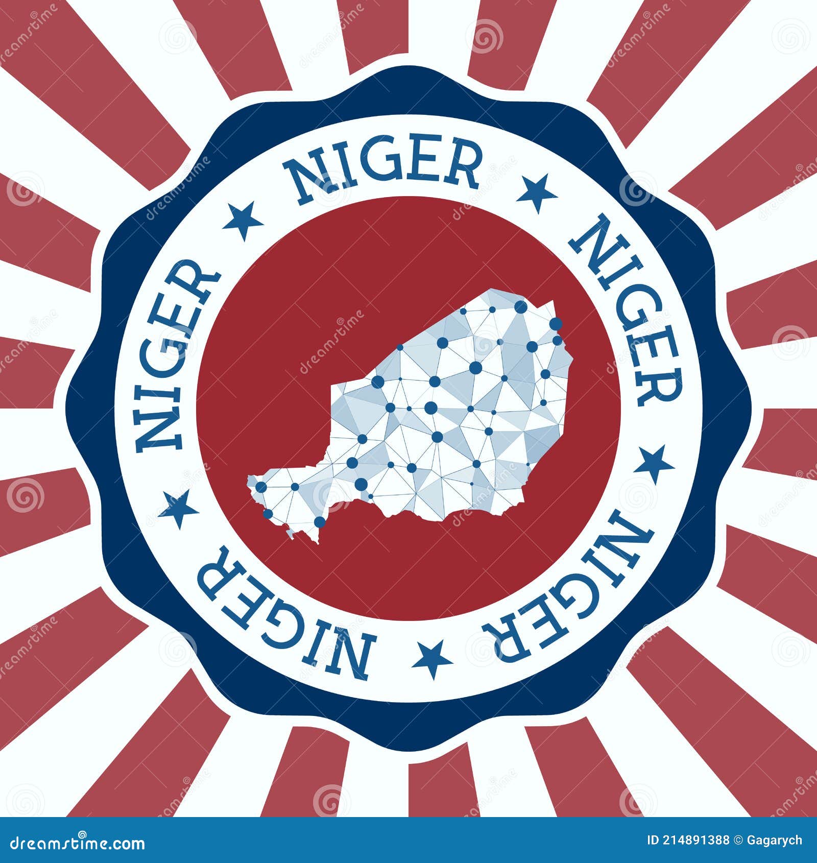 Niger Badge. stock vector. Illustration of nationality - 214891388