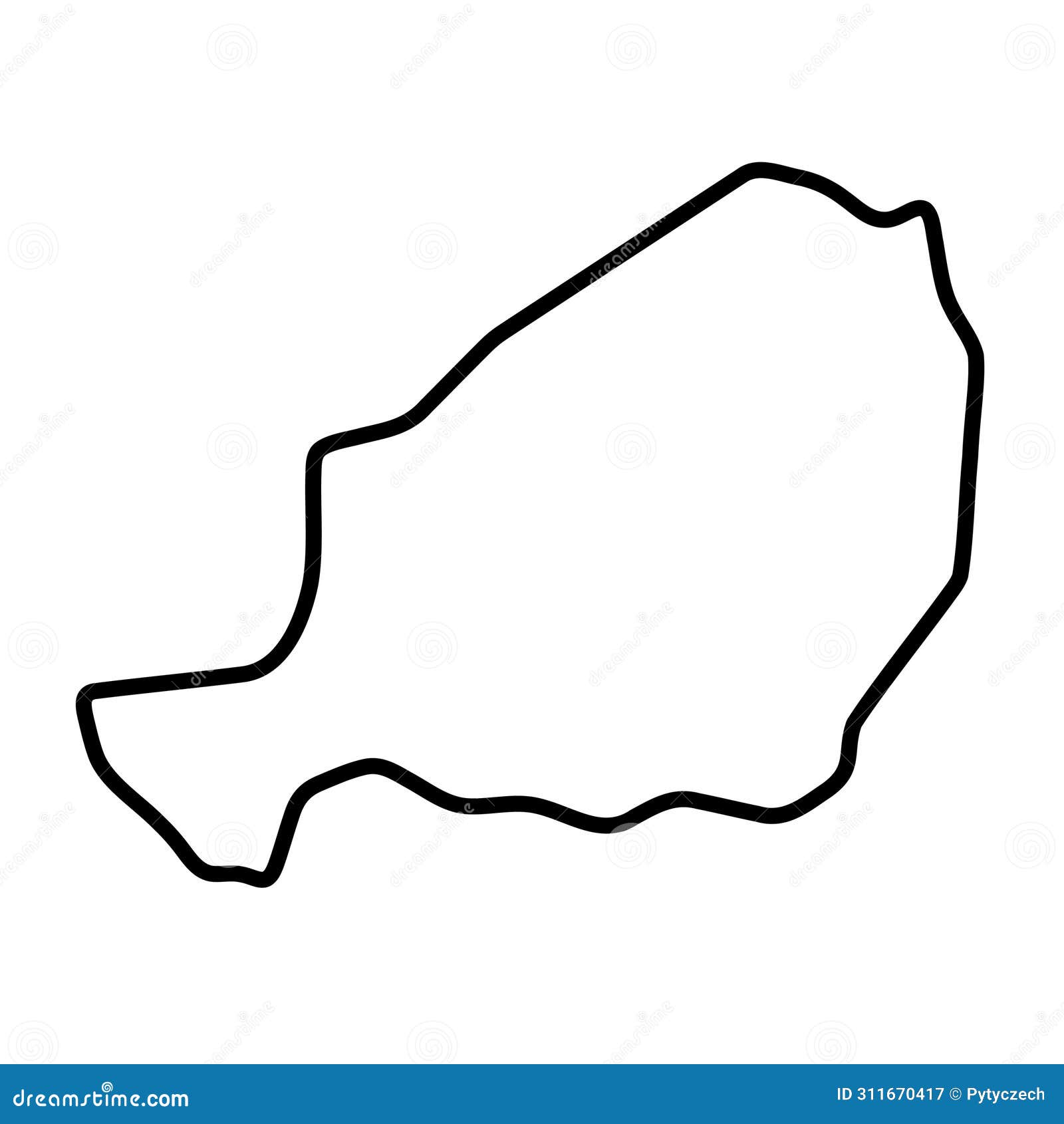 Niger Simplified Sketch Map Vector Illustration | CartoonDealer.com ...