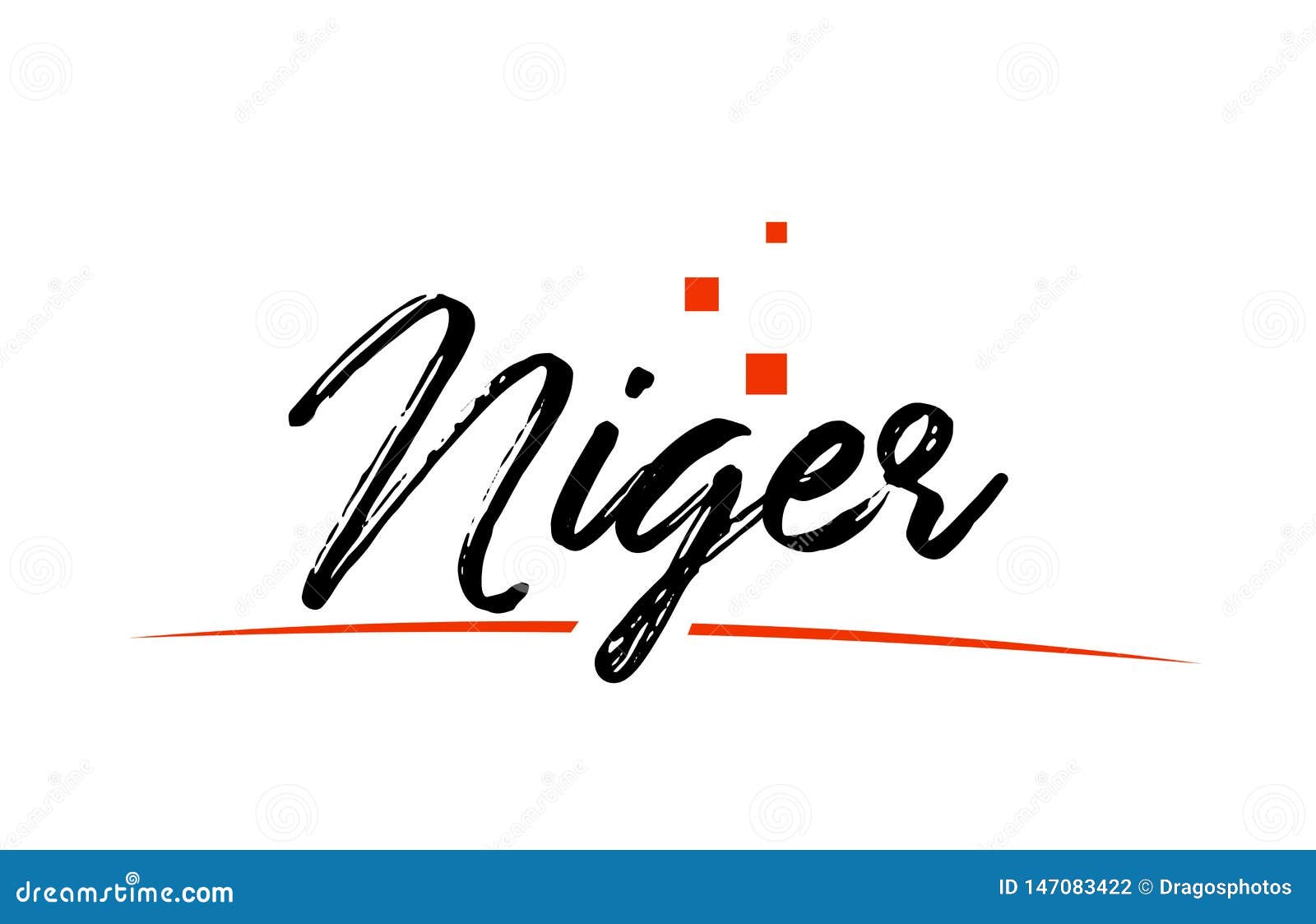 Niger Country Typography Word Text for Logo Icon Design Stock ...