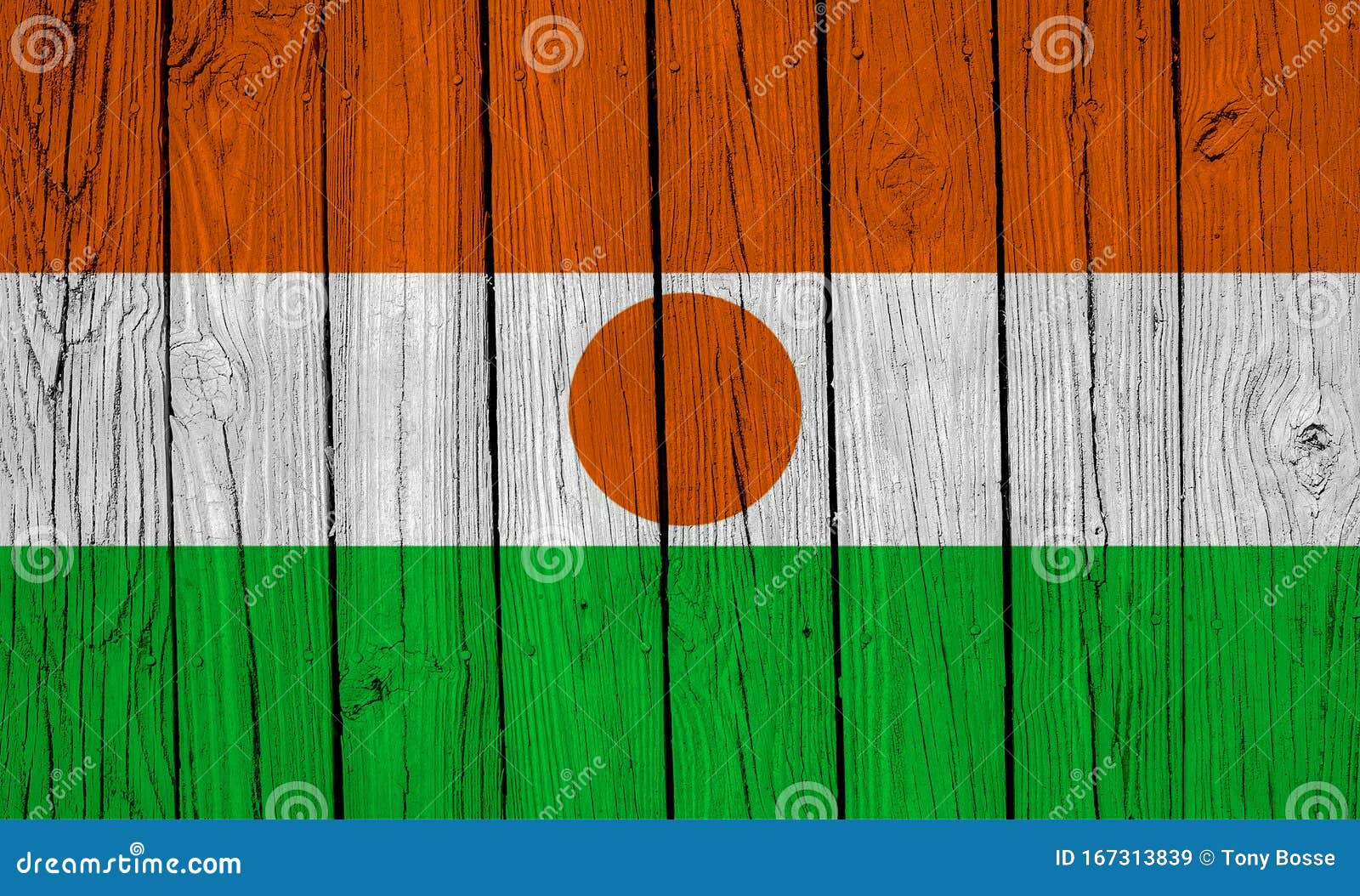 Niger Flag Over Wood Planks Stock Image - Image of insignia, national ...