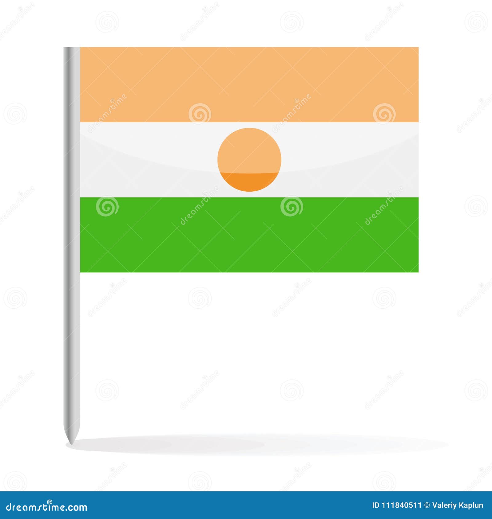 Niger Flag Pin Vector Icon stock illustration. Illustration of vector ...