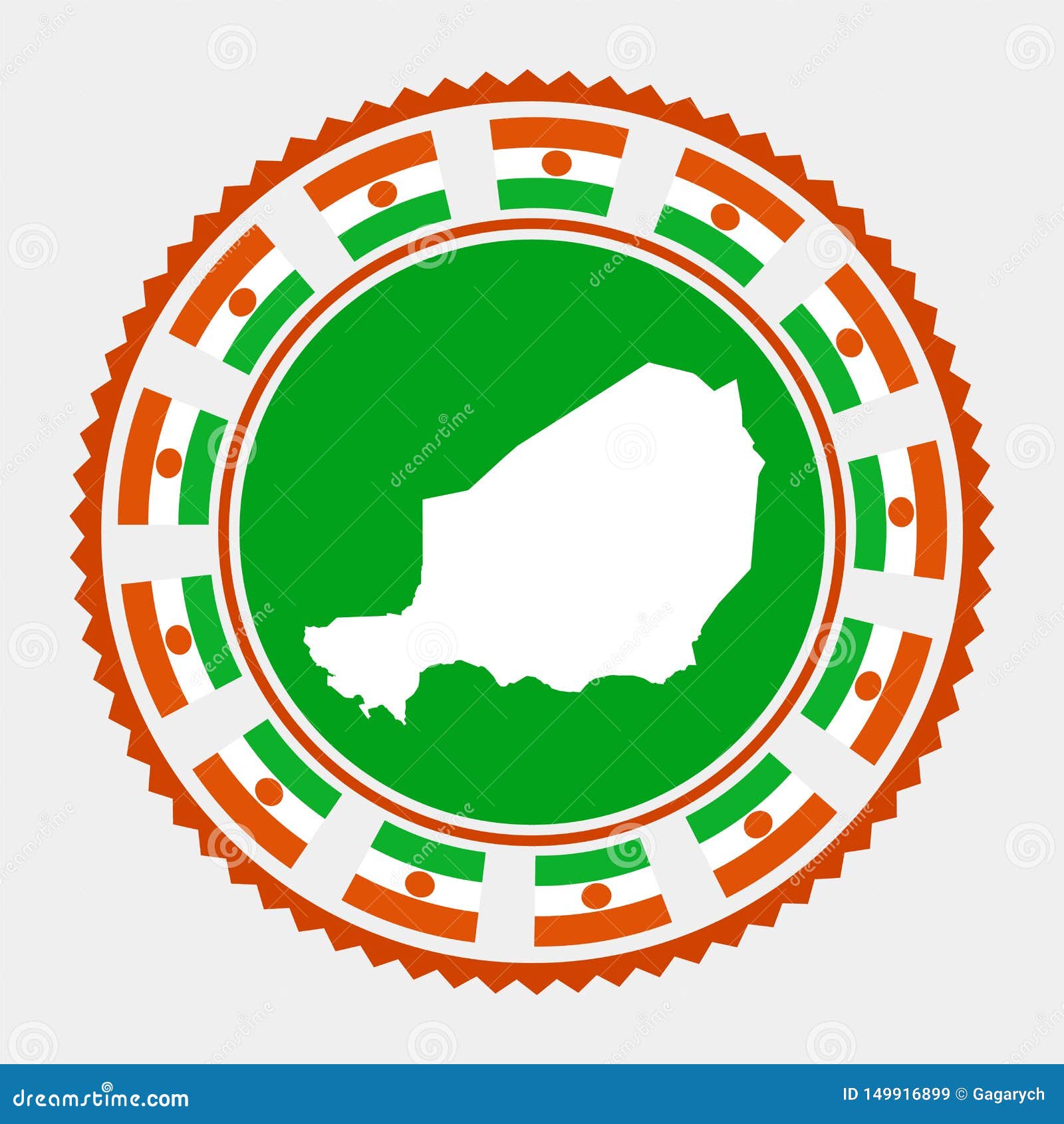 Niger Flat Travel Skyline Set. Niger Black City Vector Illustration ...