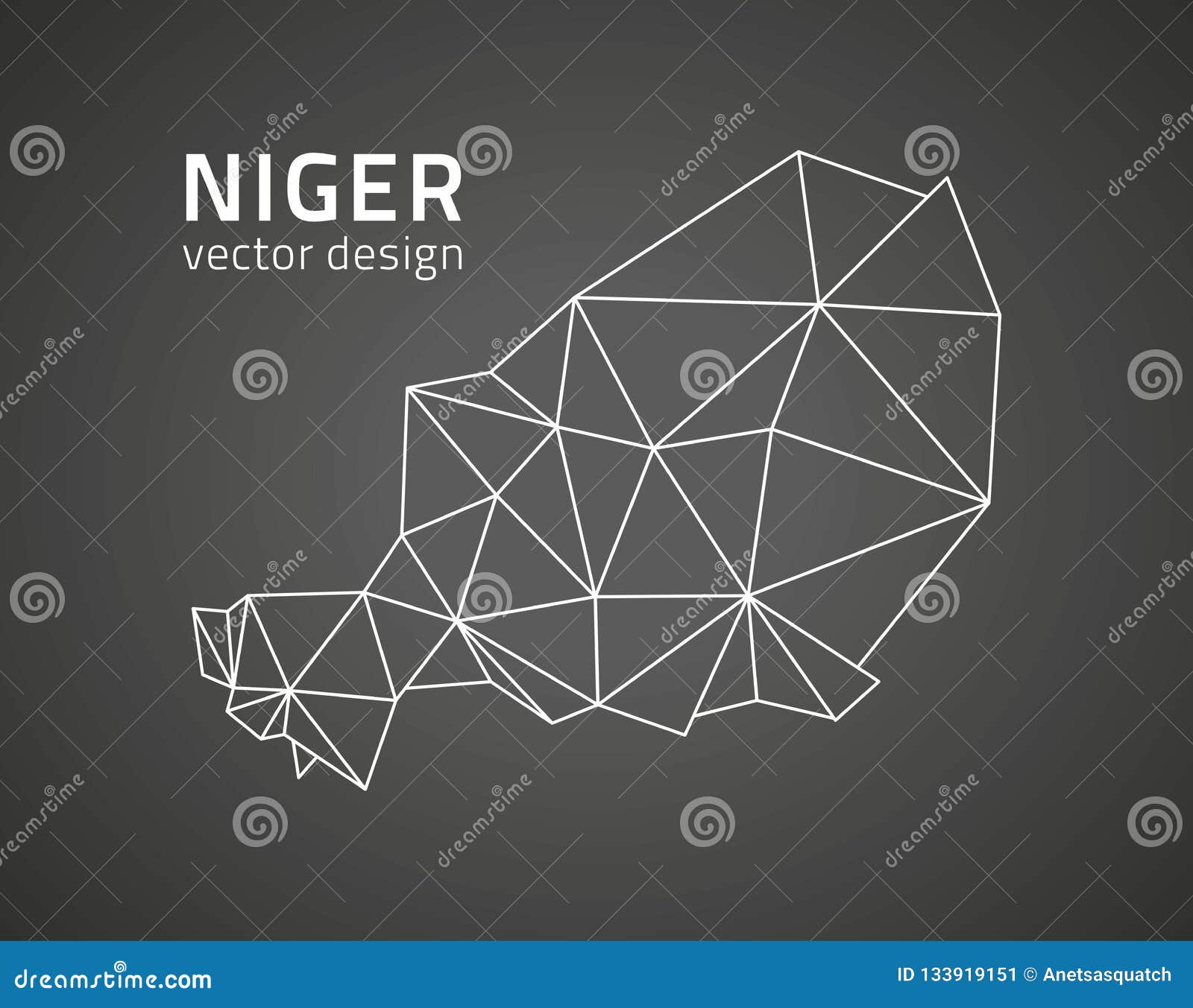 Niger Black Vector Outline Polygonal Triangle Map Stock Vector ... Niger Black Vector Outline Polygonal Triangle Map Stock Vector ...