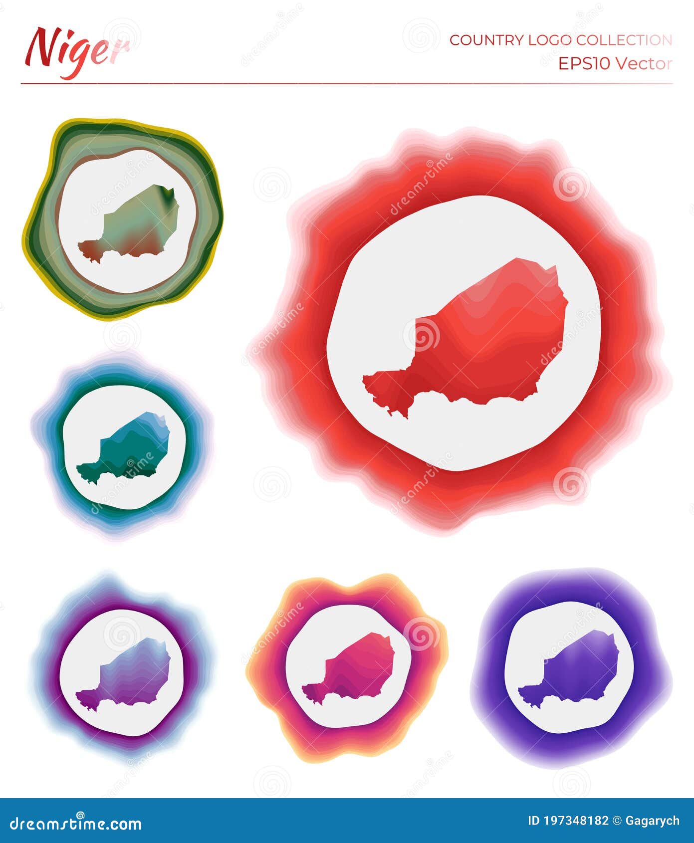 Niger logo collection. stock vector. Illustration of niamey - 197348182