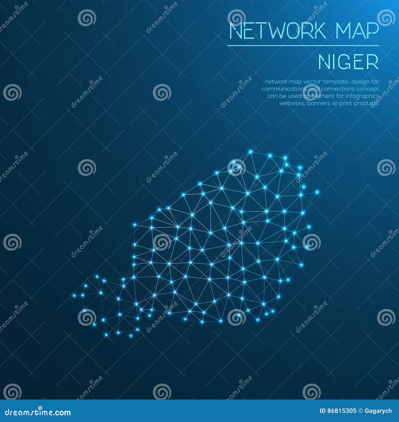 Niger network map. stock vector. Illustration of computing - 86815305