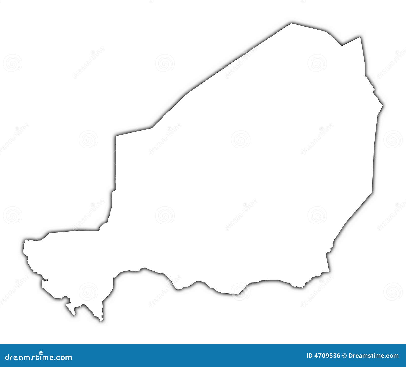 Niger outline map stock illustration. Illustration of shaded - 4709536