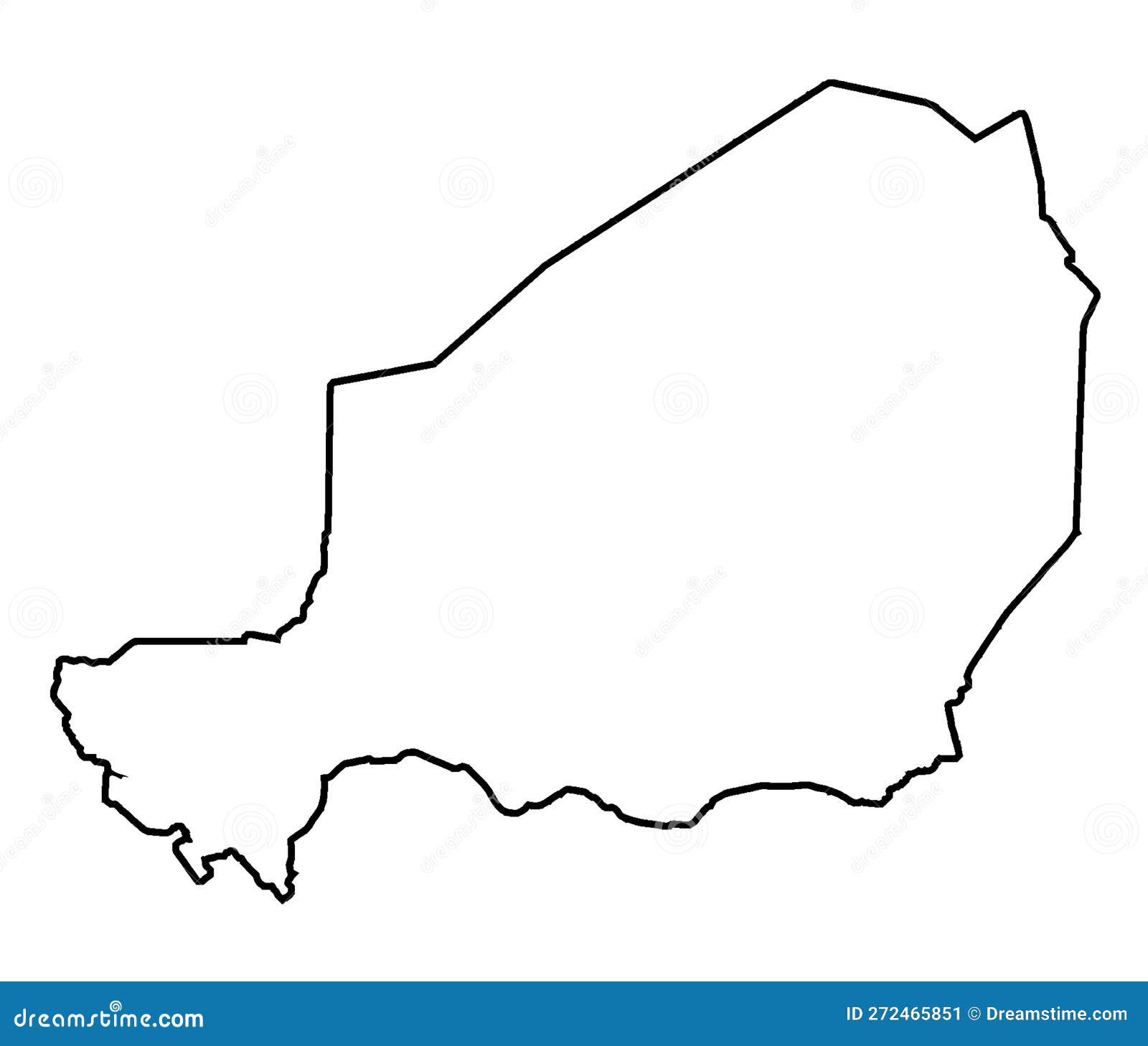 Niger Outline Map stock illustration. Illustration of background ...