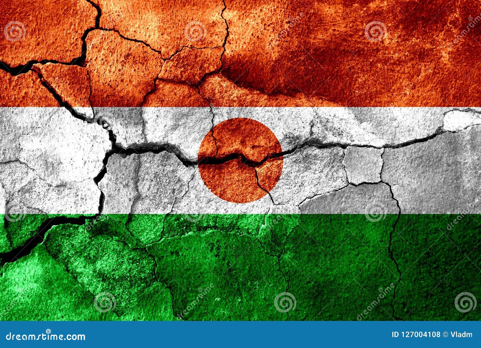 Niger Rusted Texture Flag, Rusty Background. Stock Illustration ...