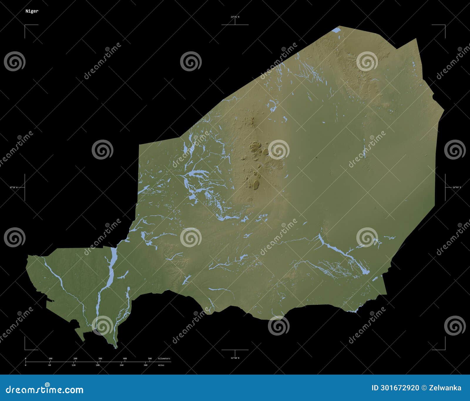 Niger shape on black. Pale stock illustration. Illustration of outline ...