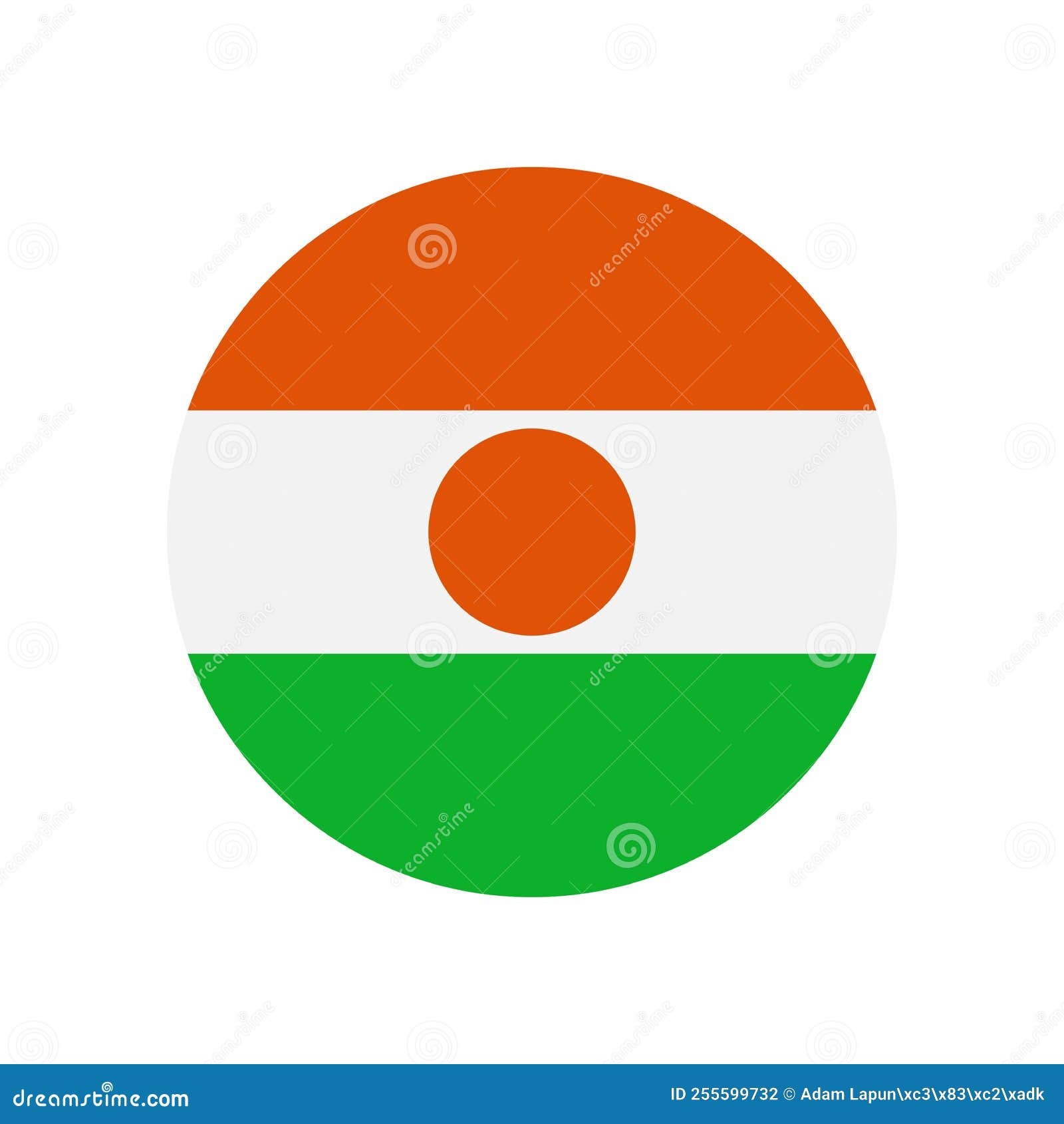 Niger Vector Flag Circle on White Background Stock Vector ...