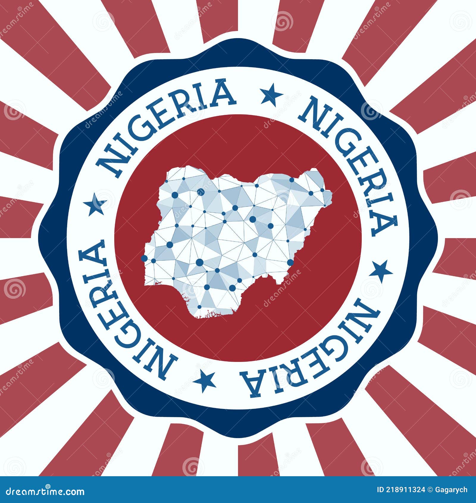 Nigeria Badge. stock vector. Illustration of federal - 218911324