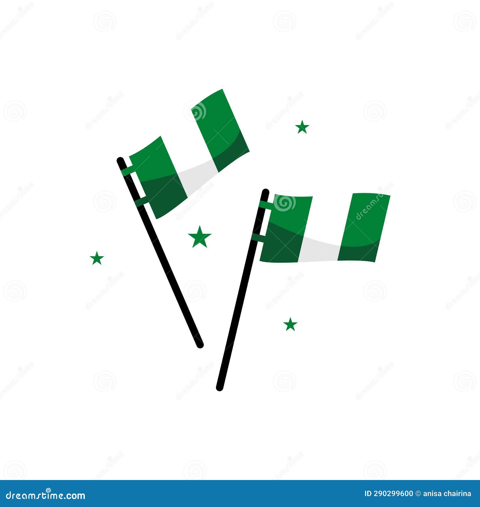 Nigeria Element Independence Day Illustration Design Vector Stock ...