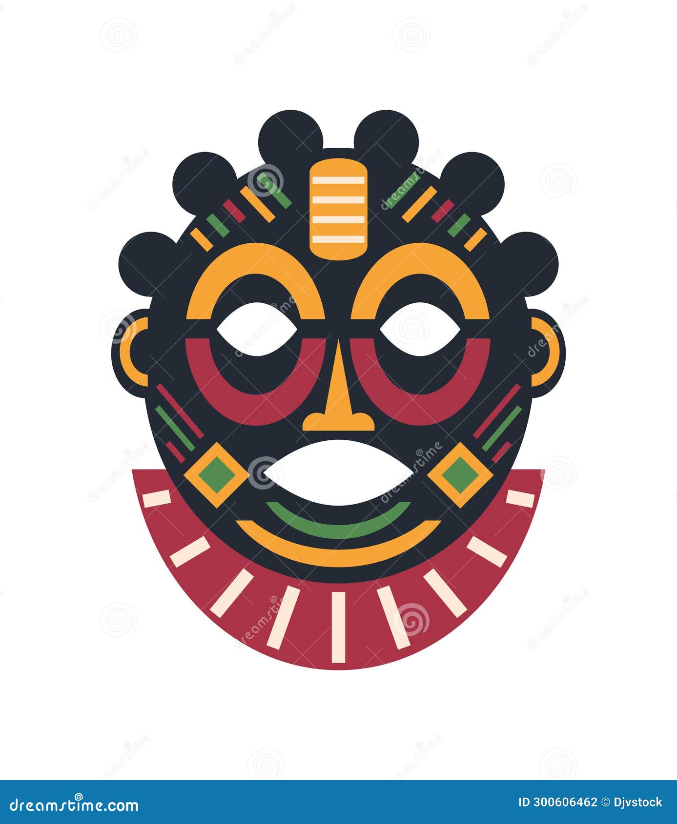 Nigerian mask folklore stock illustration. Illustration of african ...