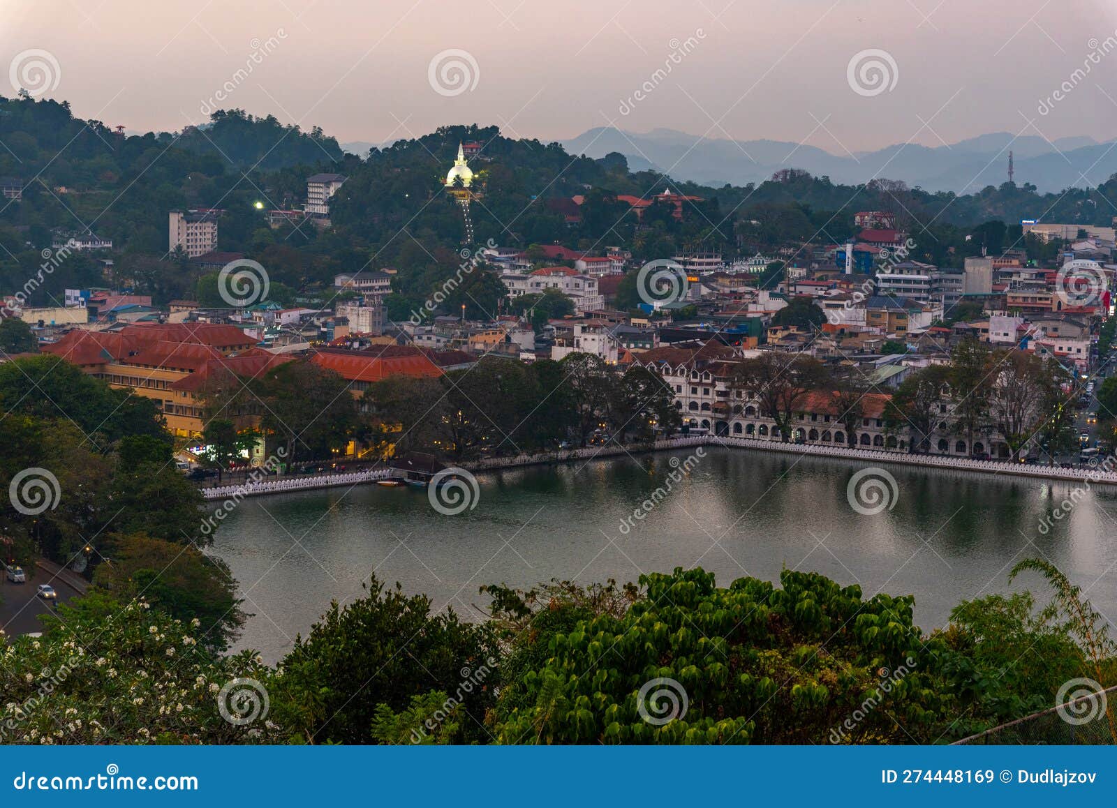 Night Aerial View of Kandy, Sri Lanka Stock Image - Image of house ...