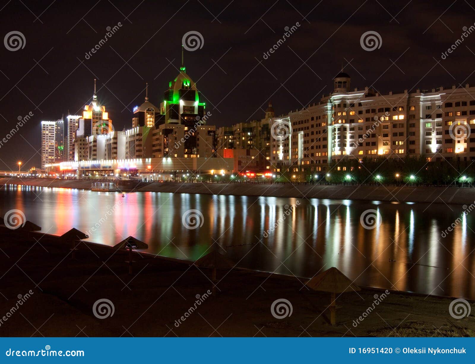 Night Astana stock photo. Image of famous, ireland, interest - 16951420