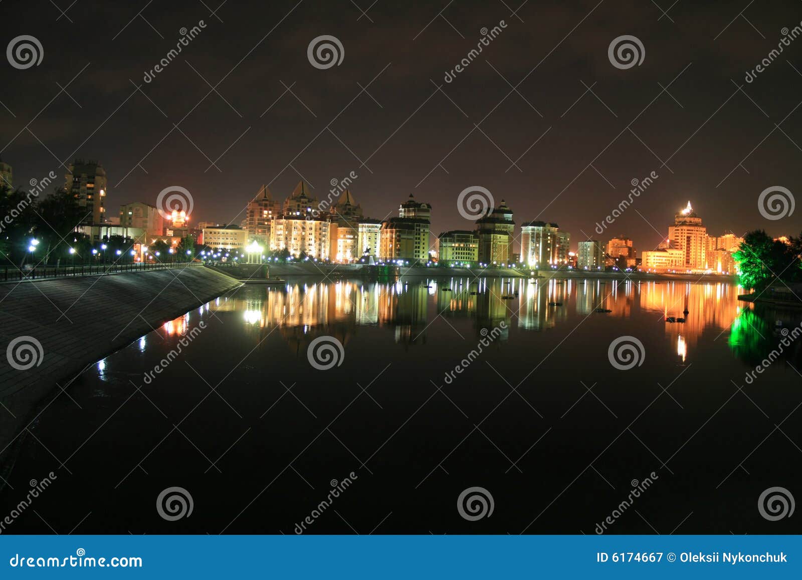 Night Astana stock image. Image of capital, custom, colorful - 6174667