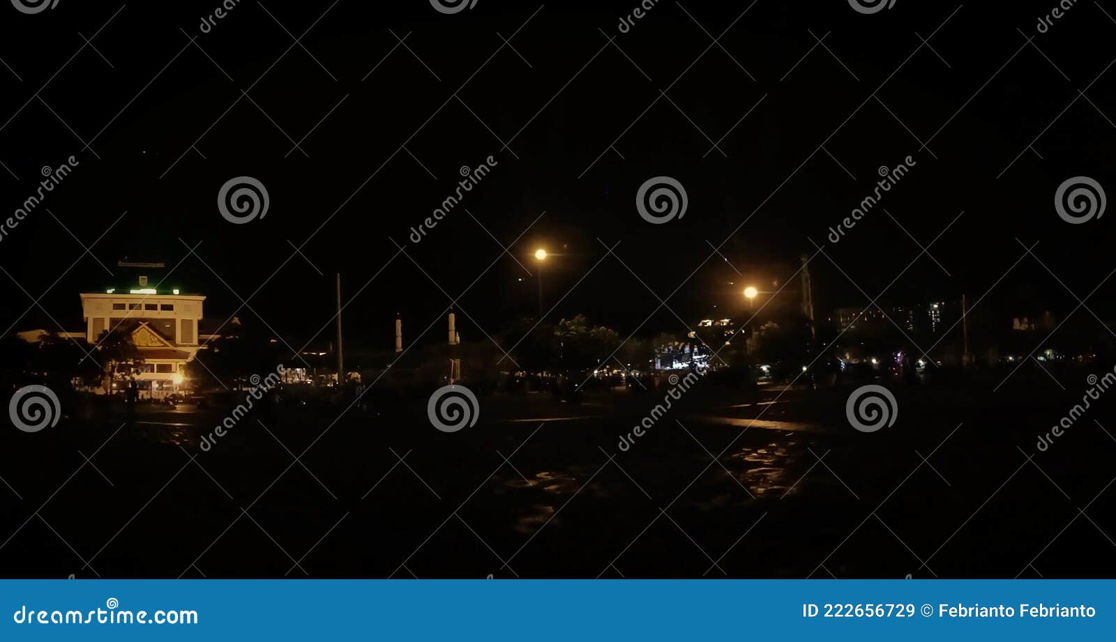 Night Atmosphere in Batam City Square Stock Image - Image of night ...