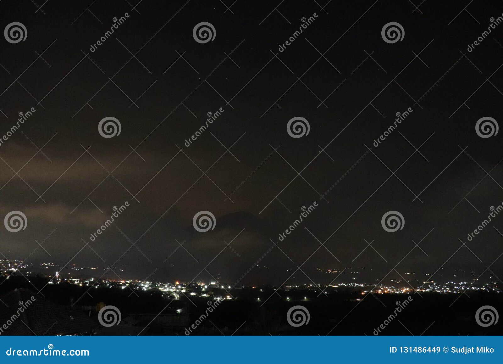 The Night Atmosphere is Full of Incandescent Lights. Romantic Scenery ...