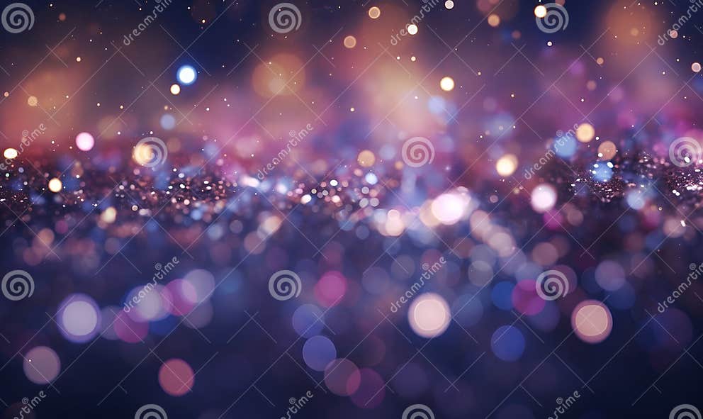 Night Background Sparkle Light Blur, Ai Generative Stock Illustration ...