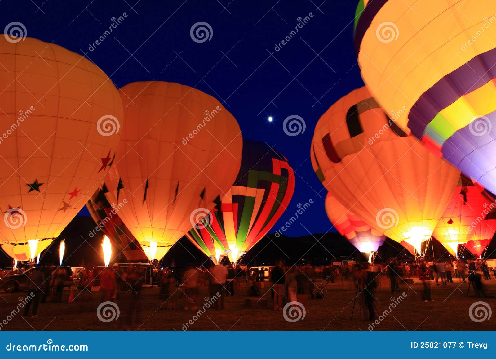 Night Balloons stock image. Image of night, long, color - 25021077