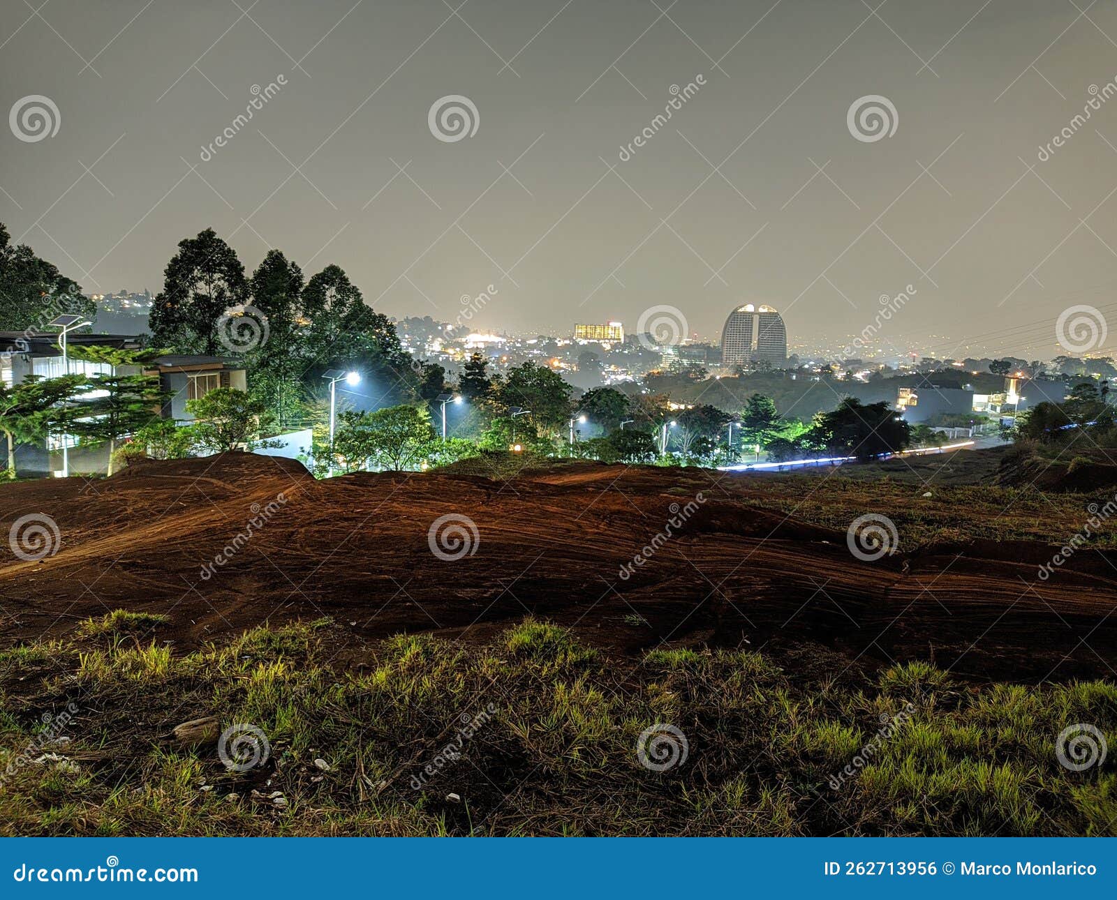 Night at Bandung stock photo. Image of light, natural - 262713956