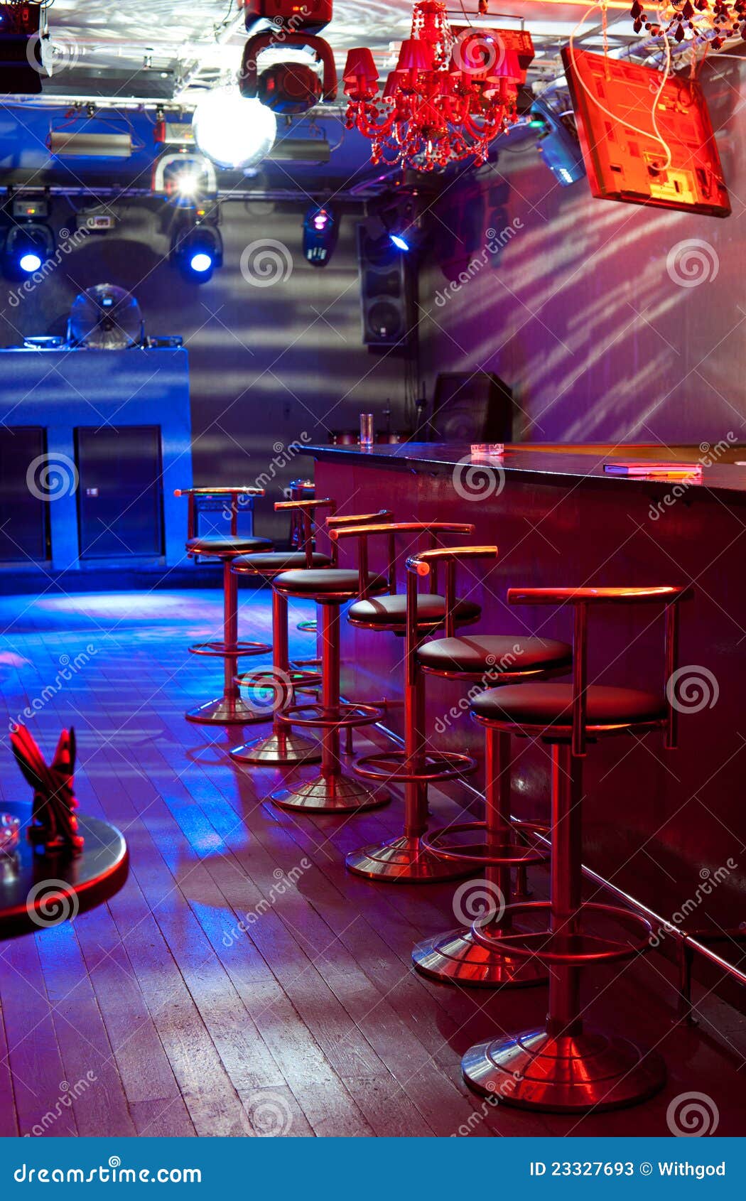 Night bar interior stock image. Image of indoors, illumination - 23327693