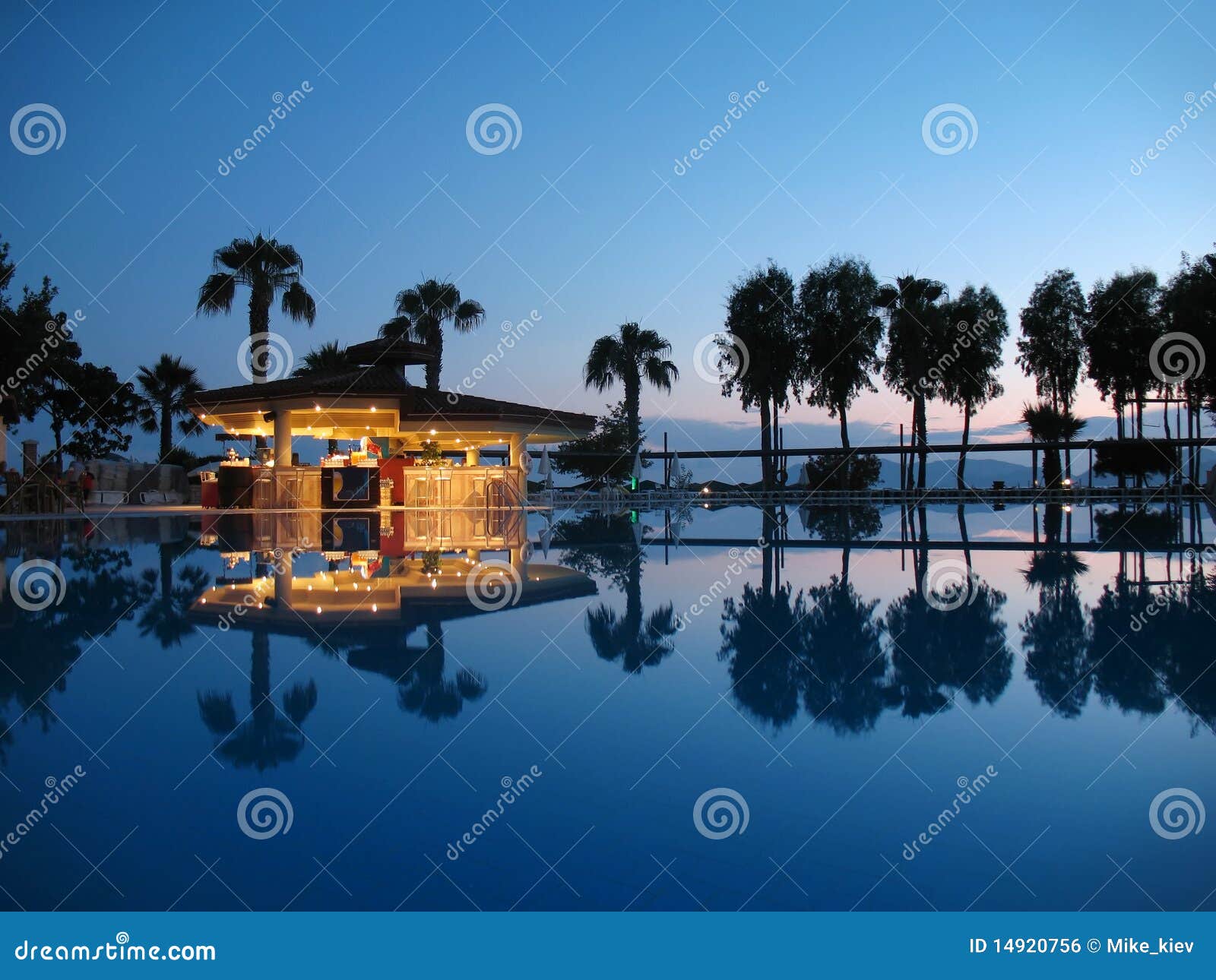 Night bar on summer beach stock photo. Image of dusk - 14920756