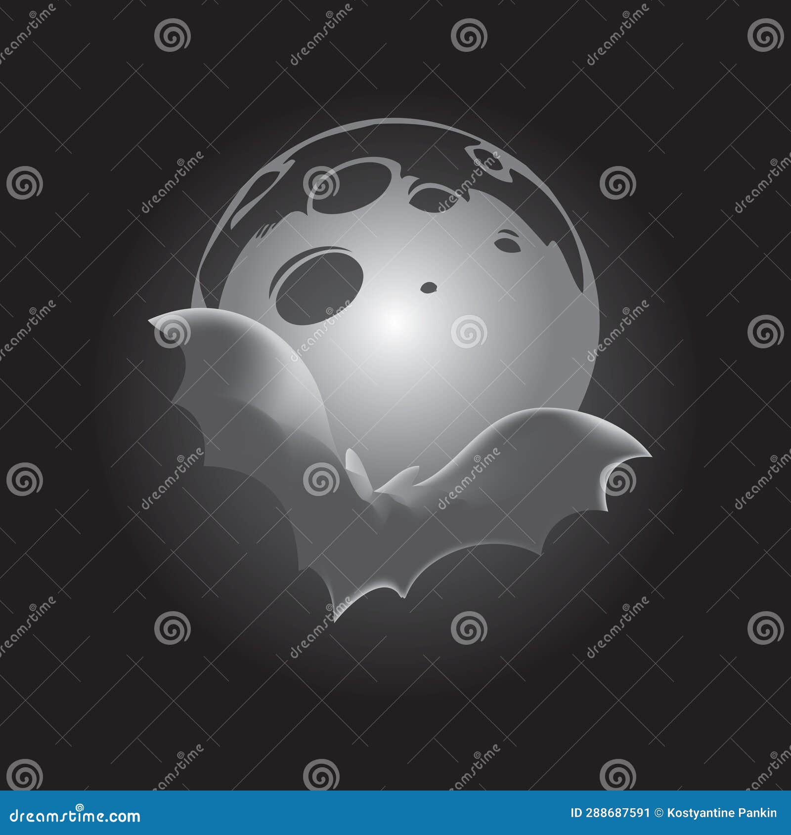 Night bat stock illustration. Illustration of happy - 288687591