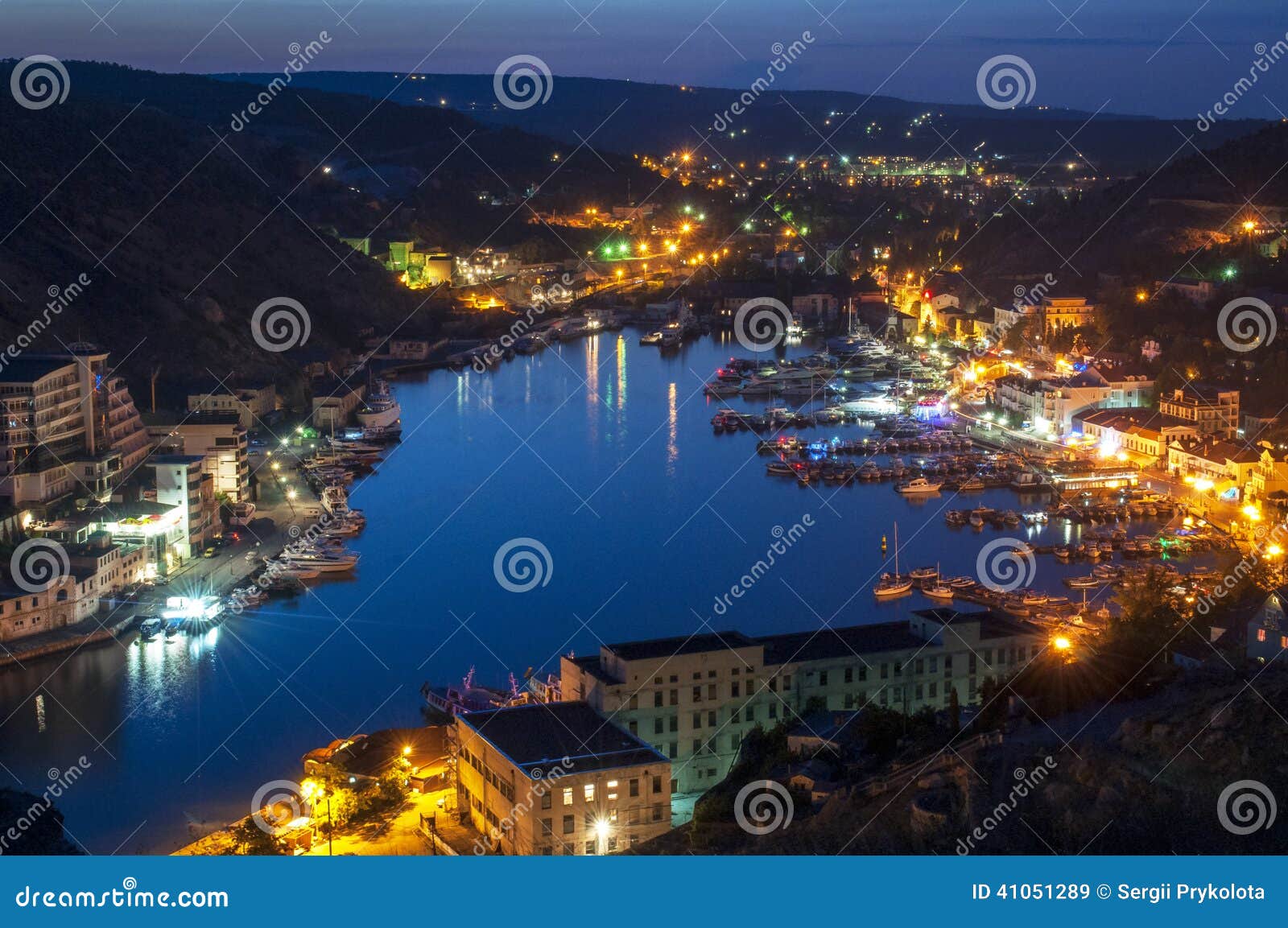 Night bay stock image. Image of view, night, creek, showplace - 41051289