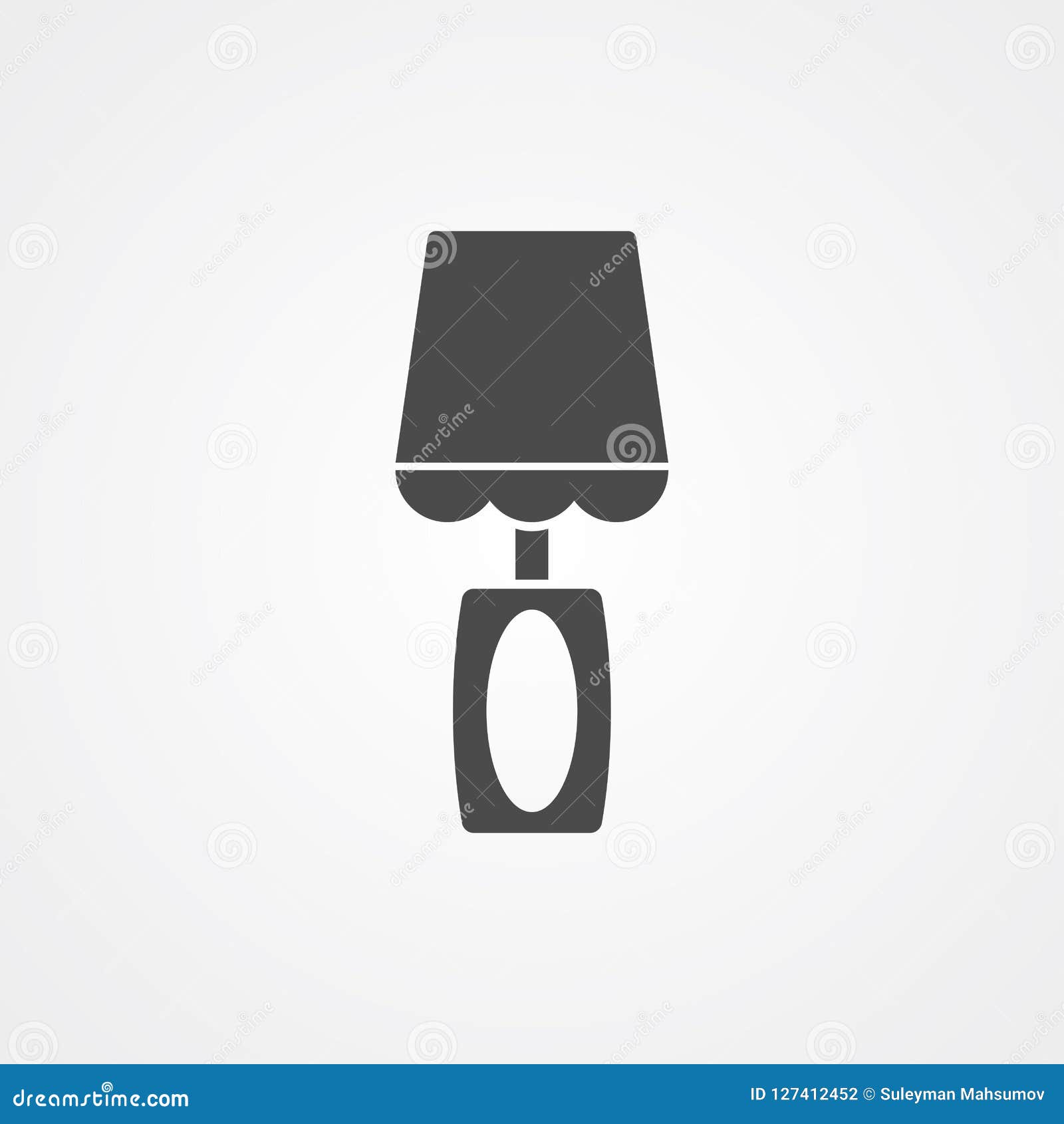 Bedside Lamp Vector Icon Sign Symbol Stock Vector - Illustration of ...