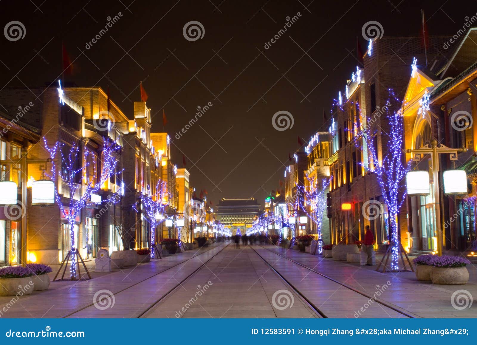 Night Beijing stock image. Image of neon, famous, evening - 12583591
