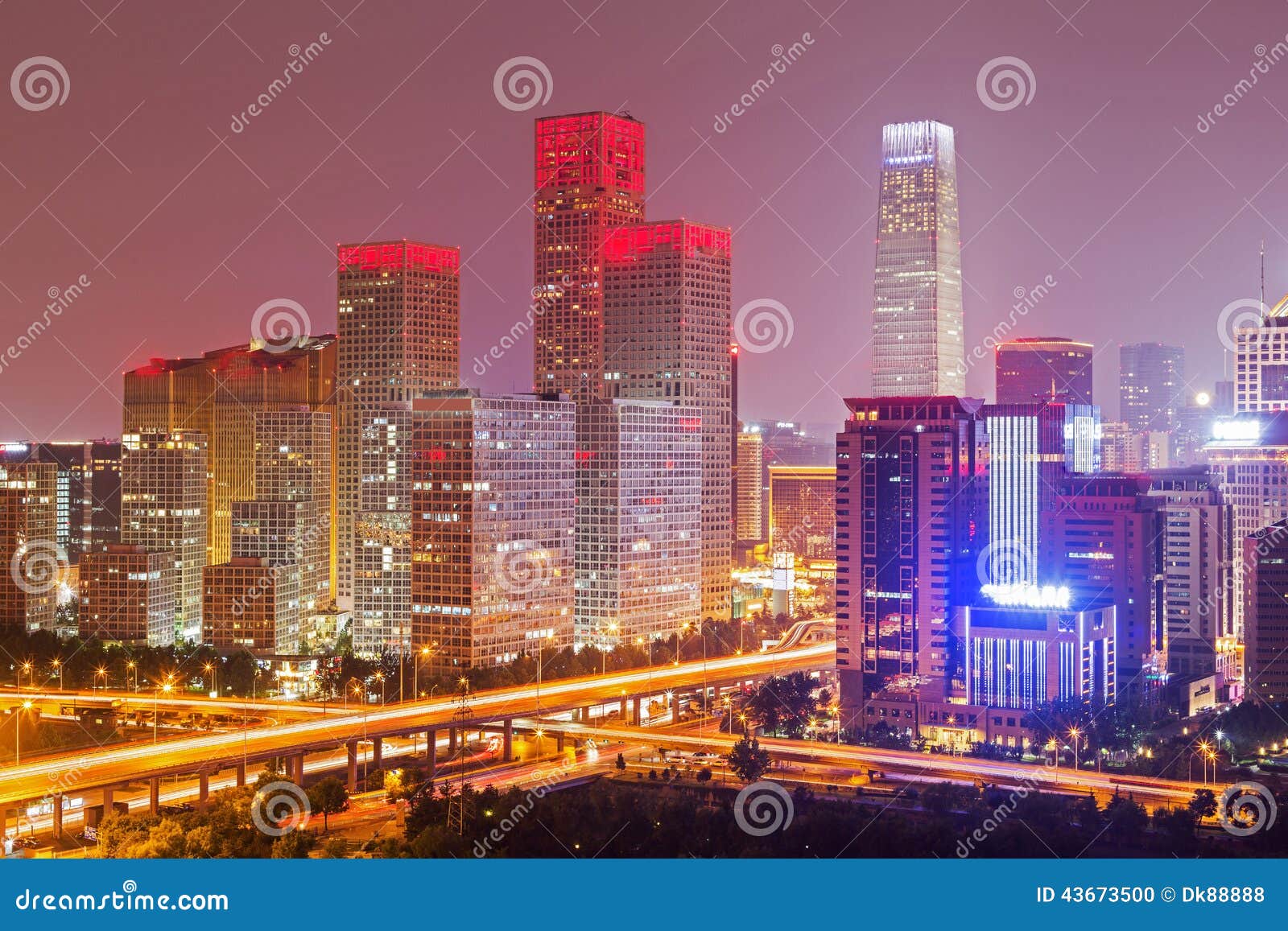 Night at Beijing stock photo. Image of china, downtown - 43673500