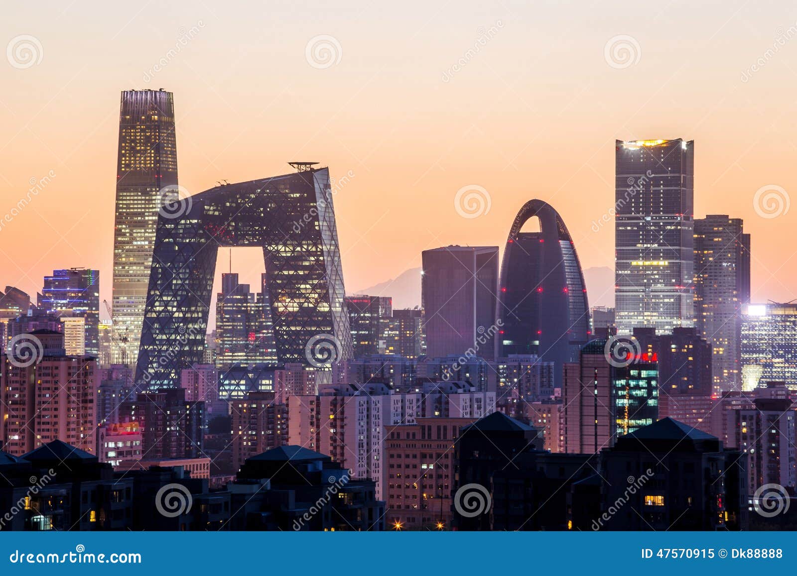 Night at Beijing stock image. Image of architecture, haze - 47570915