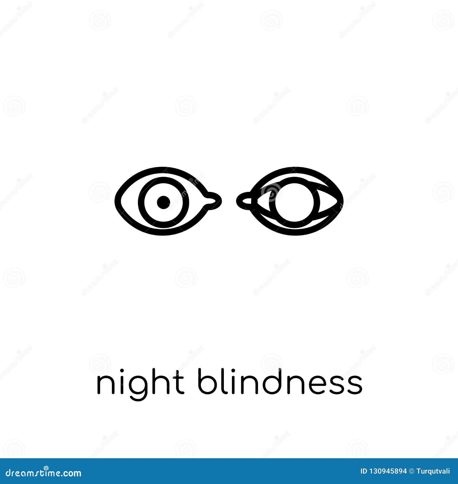 Night Blindness Icon. Trendy Modern Flat Linear Vector Night Blindness ...