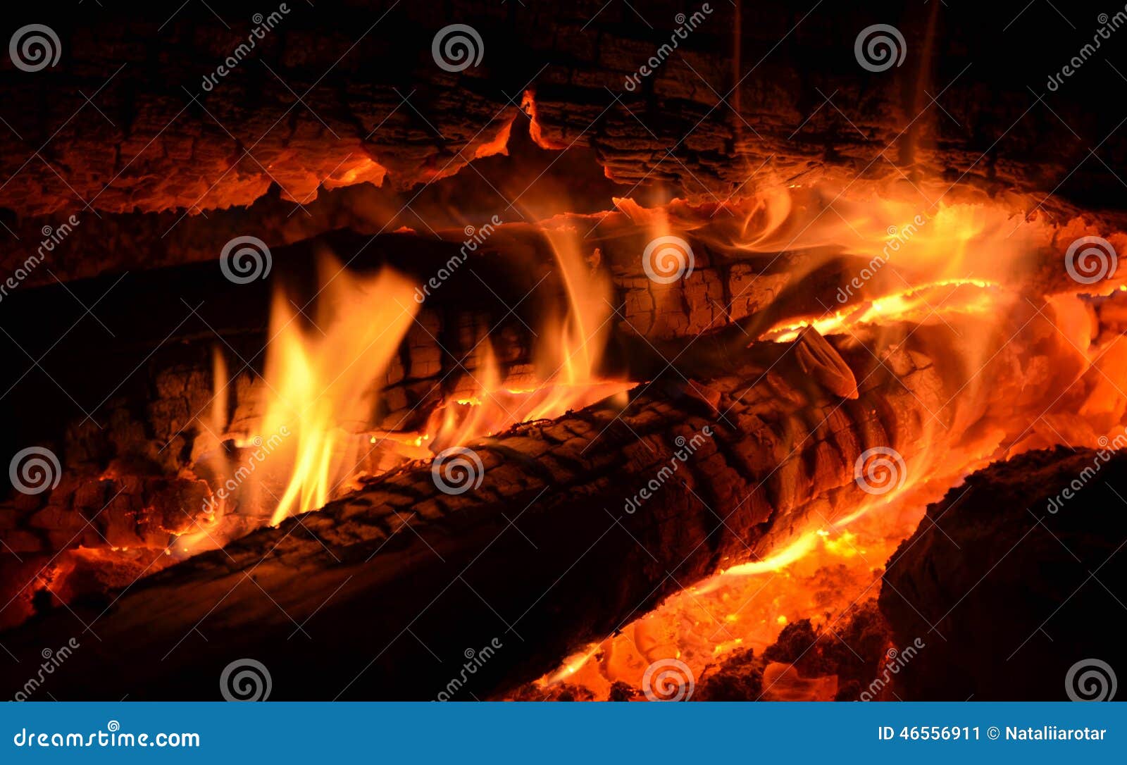 Night bonfire. stock image. Image of fireplace, bonfire - 46556911