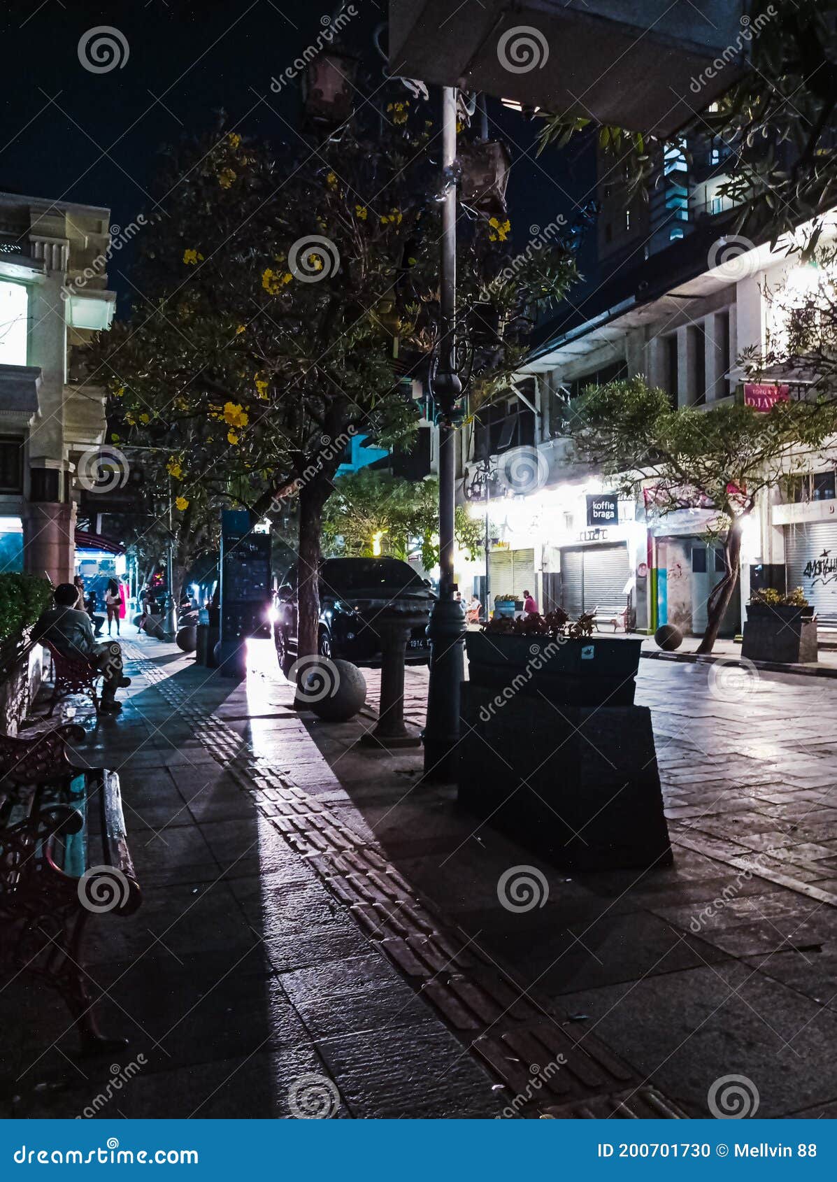 Night in Braga,Bandung editorial image. Image of night - 200701730