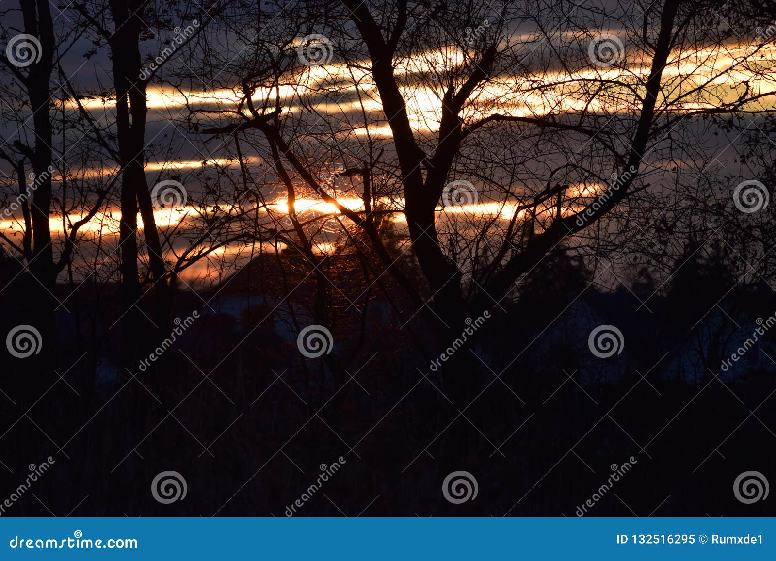 The Night breaks in stock image. Image of sunset, breathtaking - 132516295