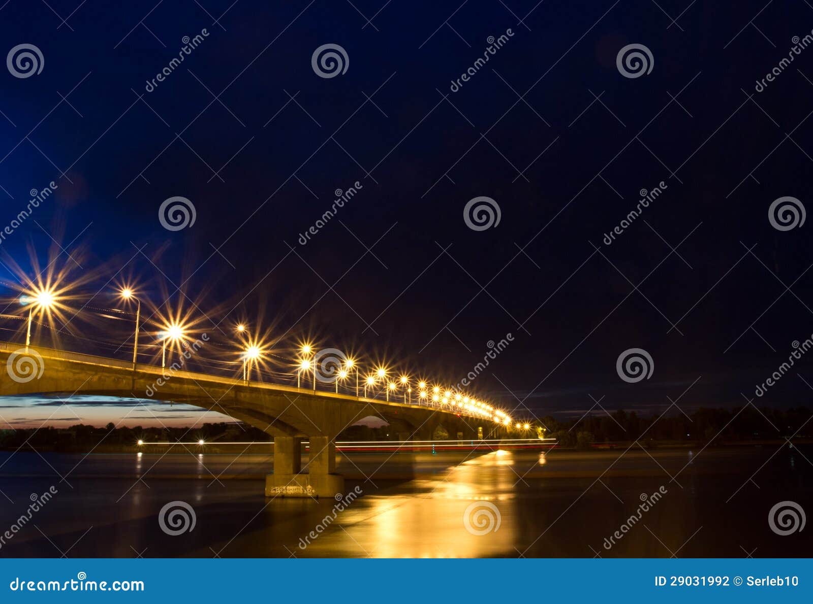 Night bridge stock photo. Image of picturesque, illumination - 29031992