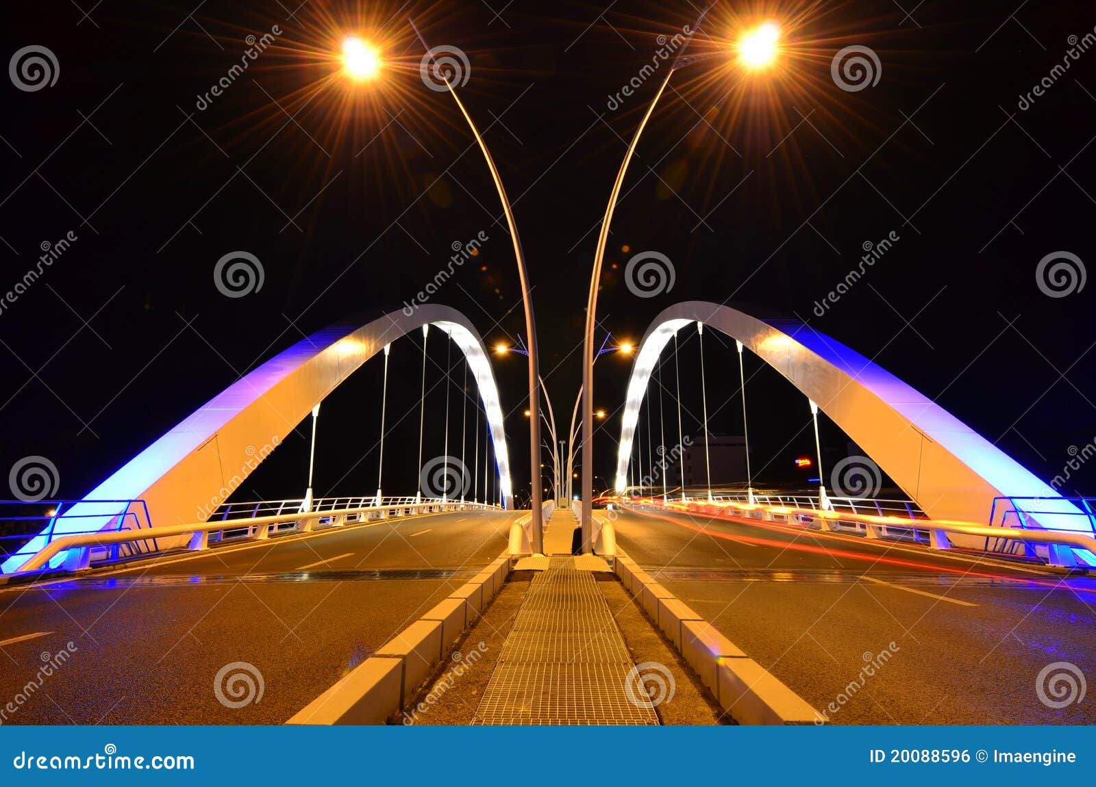 Night Bridge - Power Structure Stock Photo - Image of engineered ...
