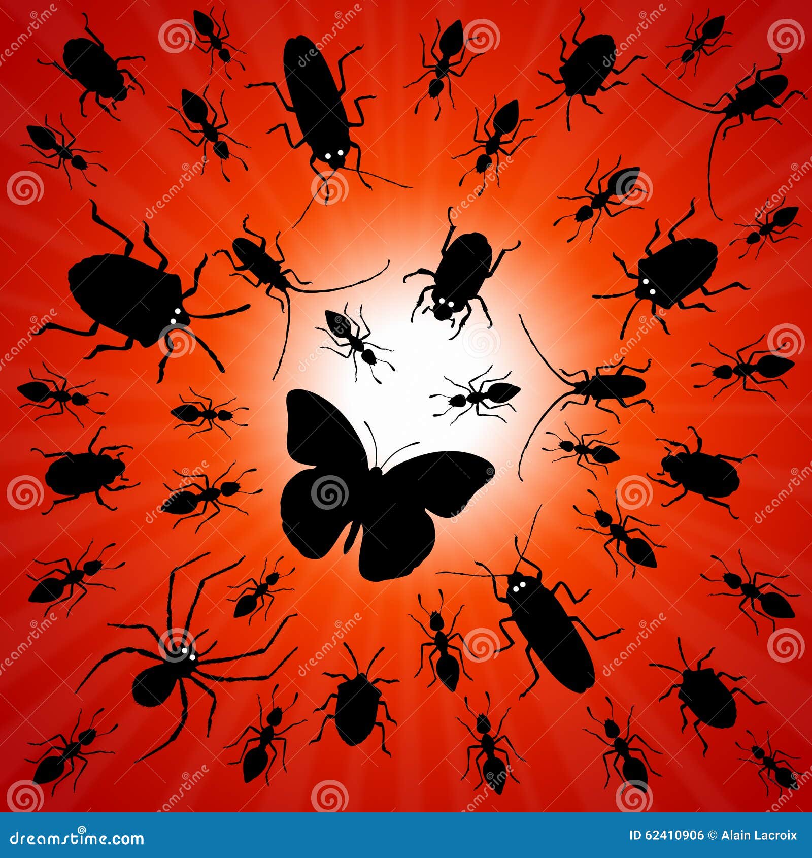 Night bugs stock illustration. Illustration of lice, biting - 62410906