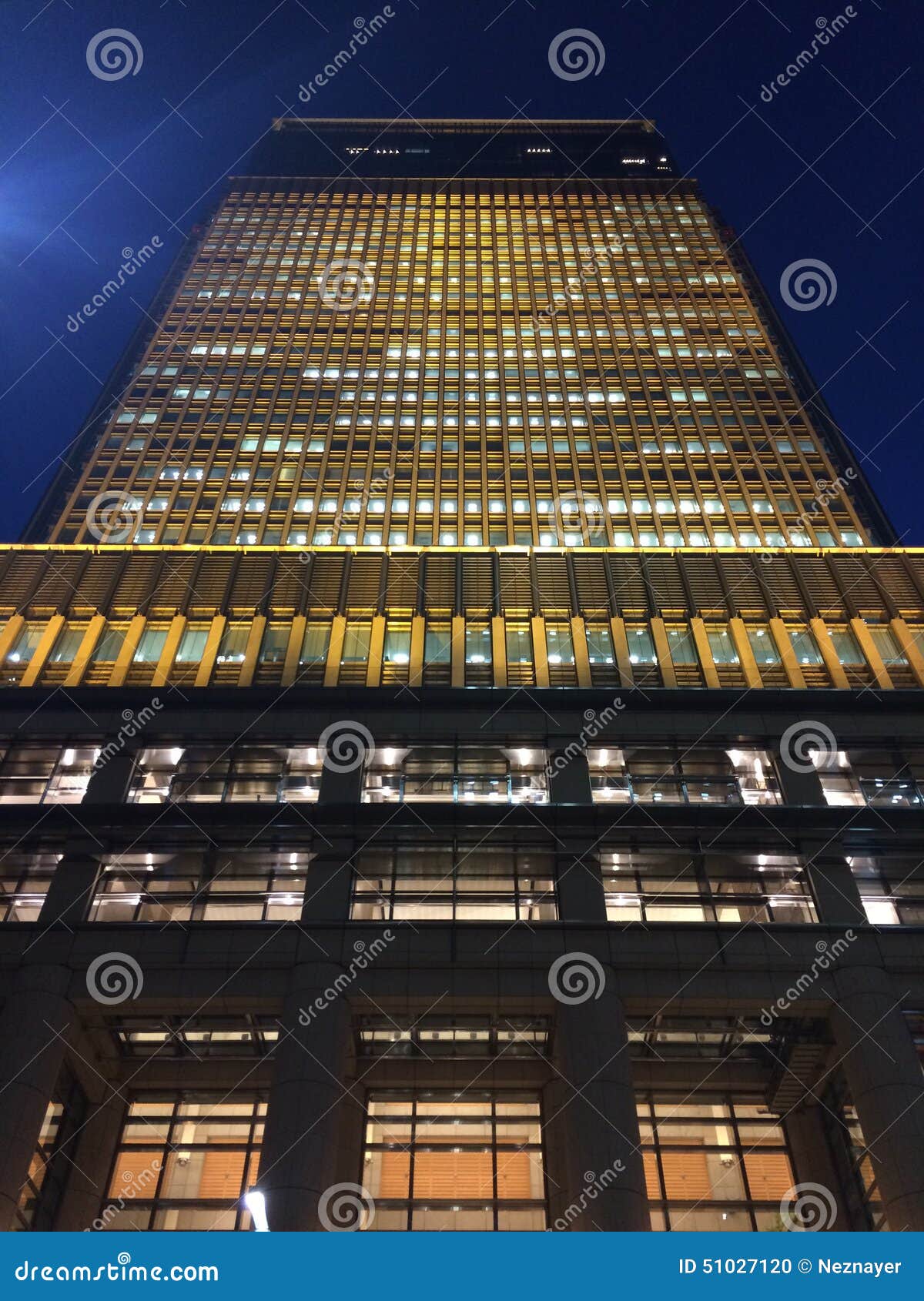 Night building stock photo. Image of light, tokyo, skyscraper - 51027120