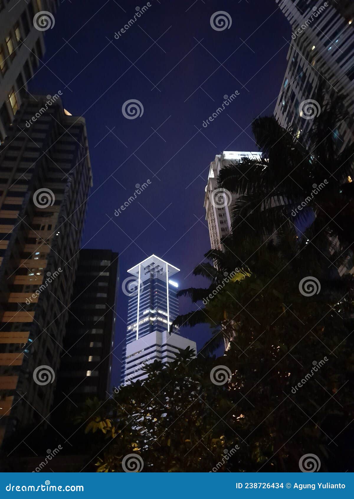 Night building view editorial stock image. Image of night - 238726434